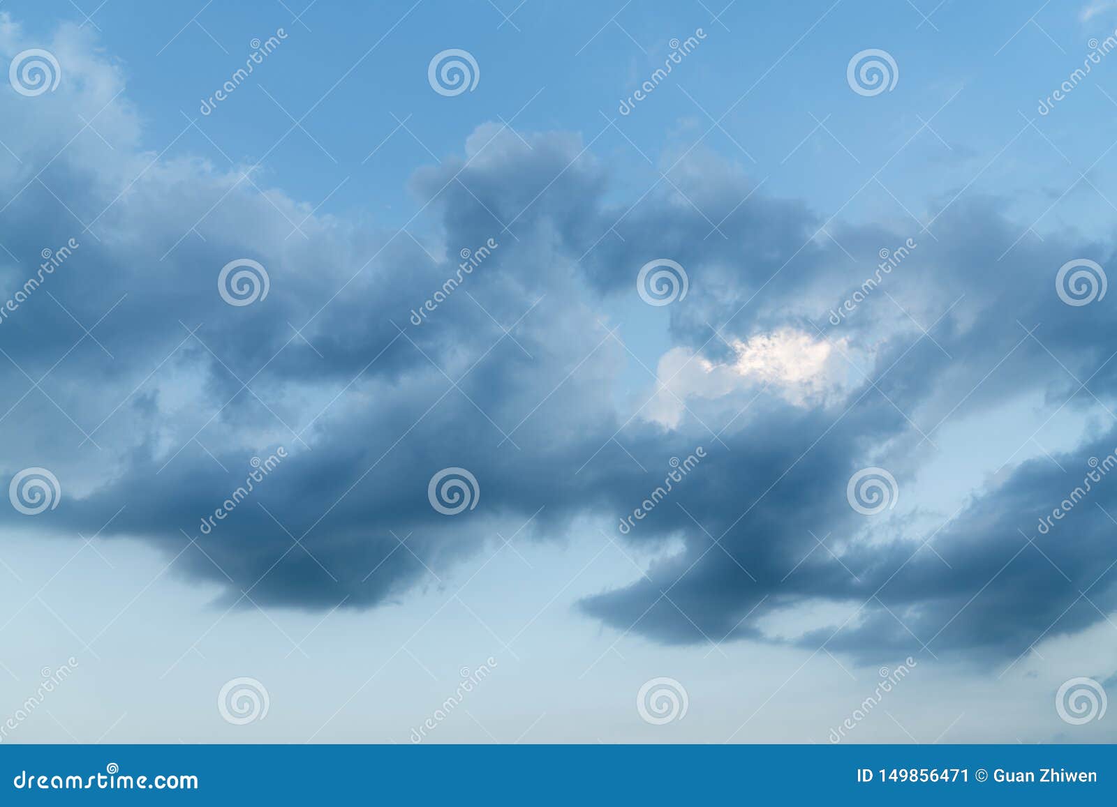 Peaceful clouds and sky stock image. Image of scene - 149856471
