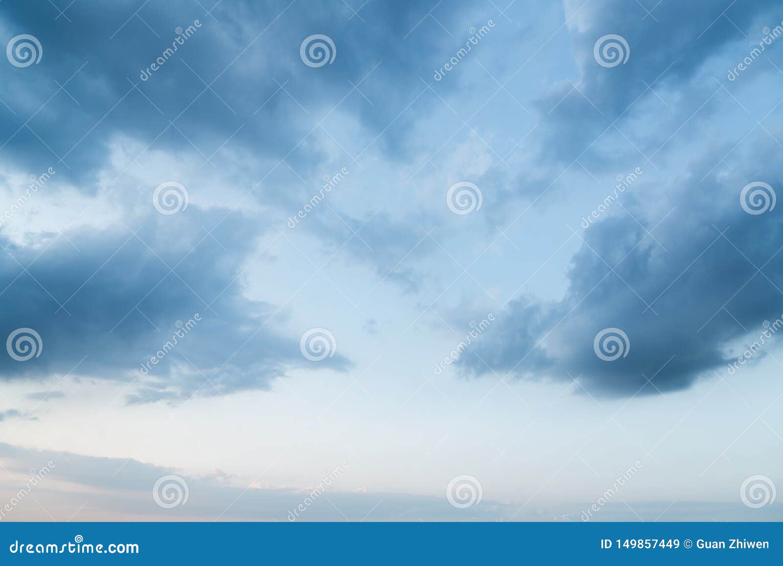 Peaceful clouds and sky stock image. Image of nature - 149857449