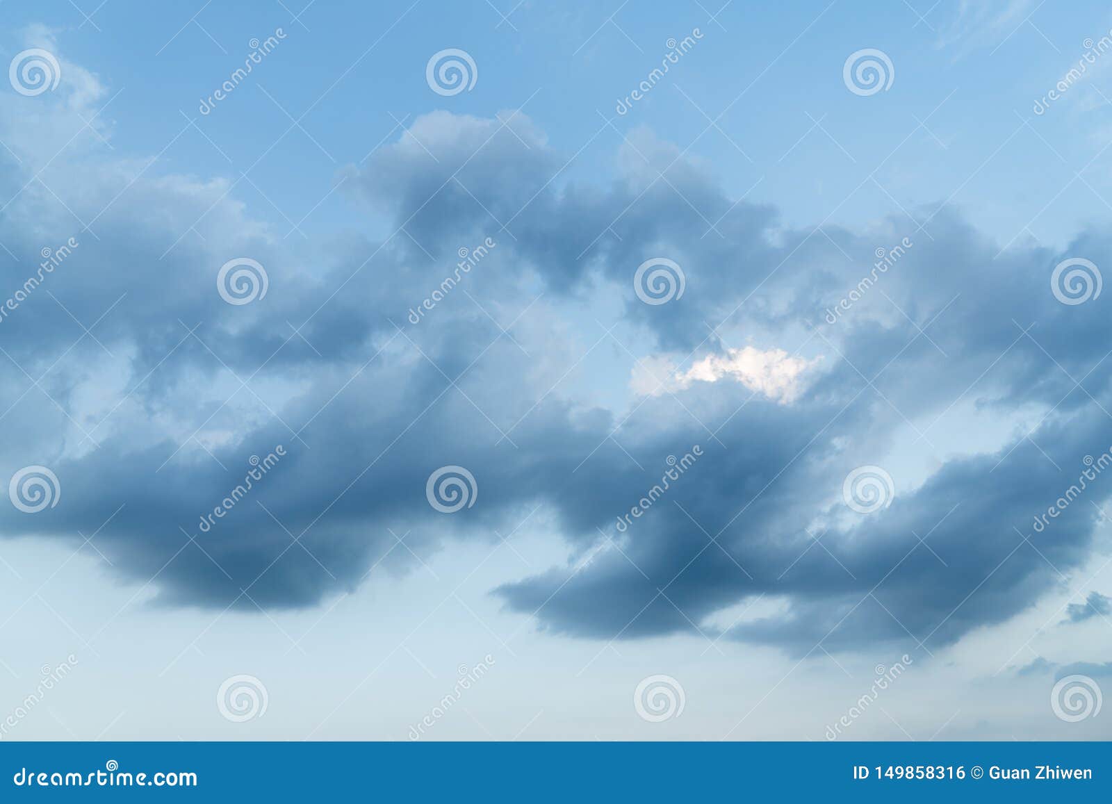 Peaceful clouds and sky stock photo. Image of sunlight - 149858316