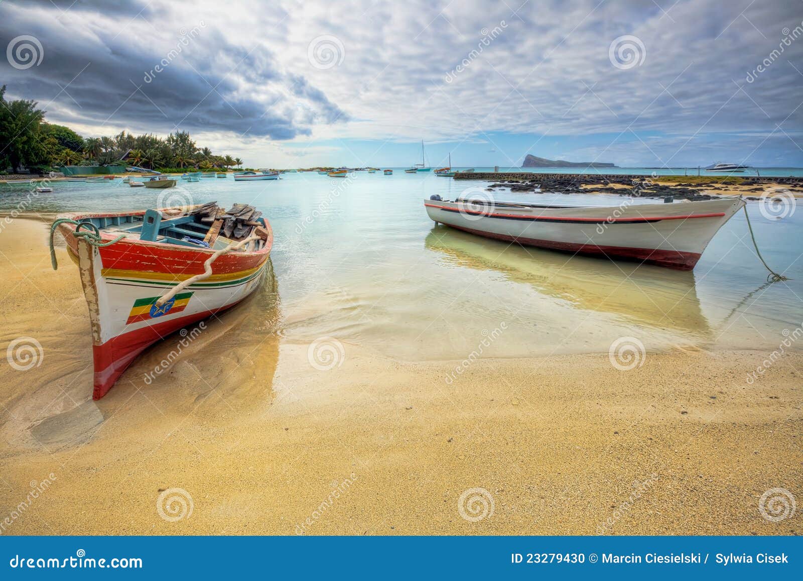 Peaceful Coastal View, Mauritius Stock Photo - Image of serenity, peace ...