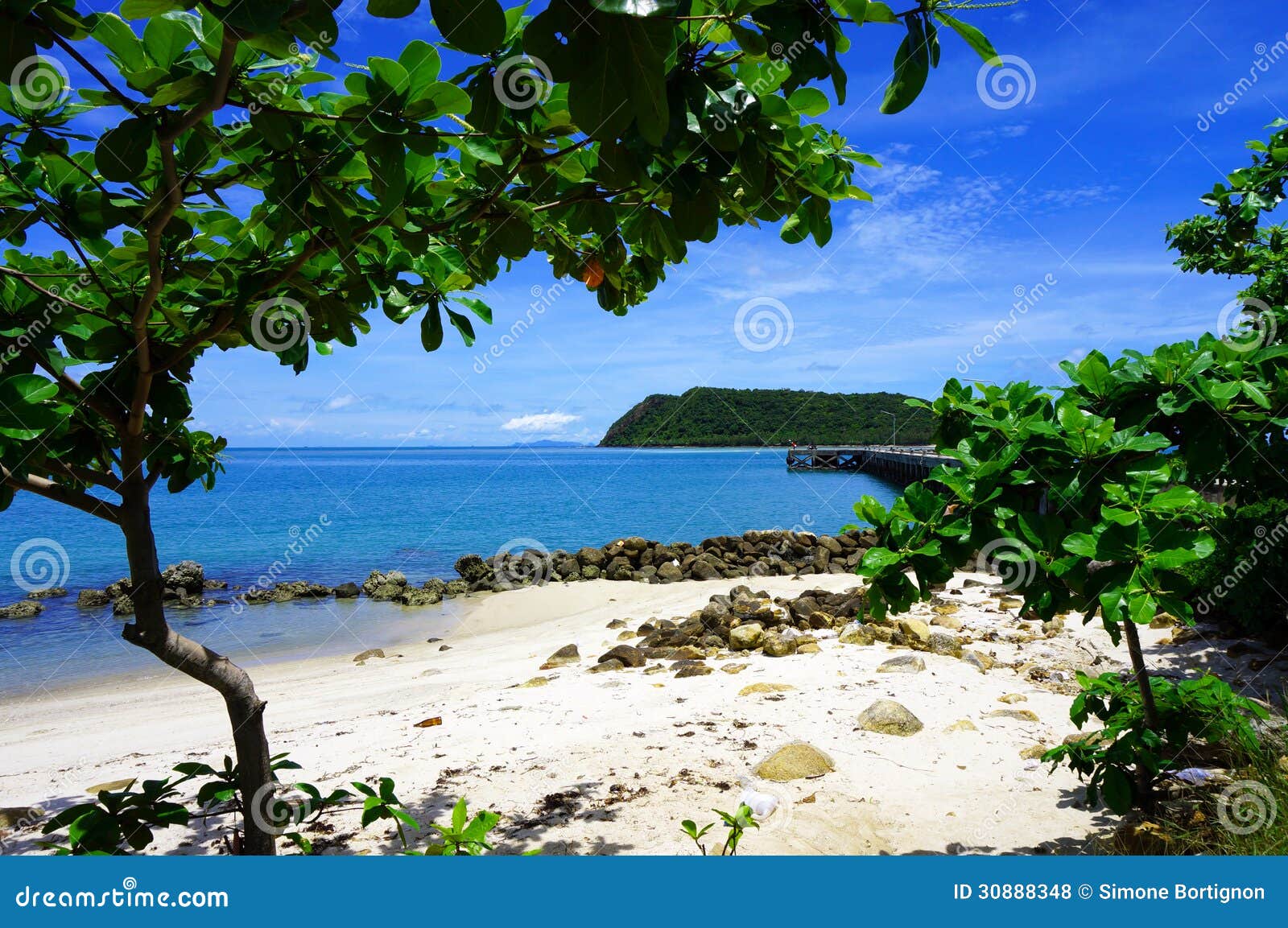 Peaceful Corner on the Beach Stock Photo - Image of relaxing ...