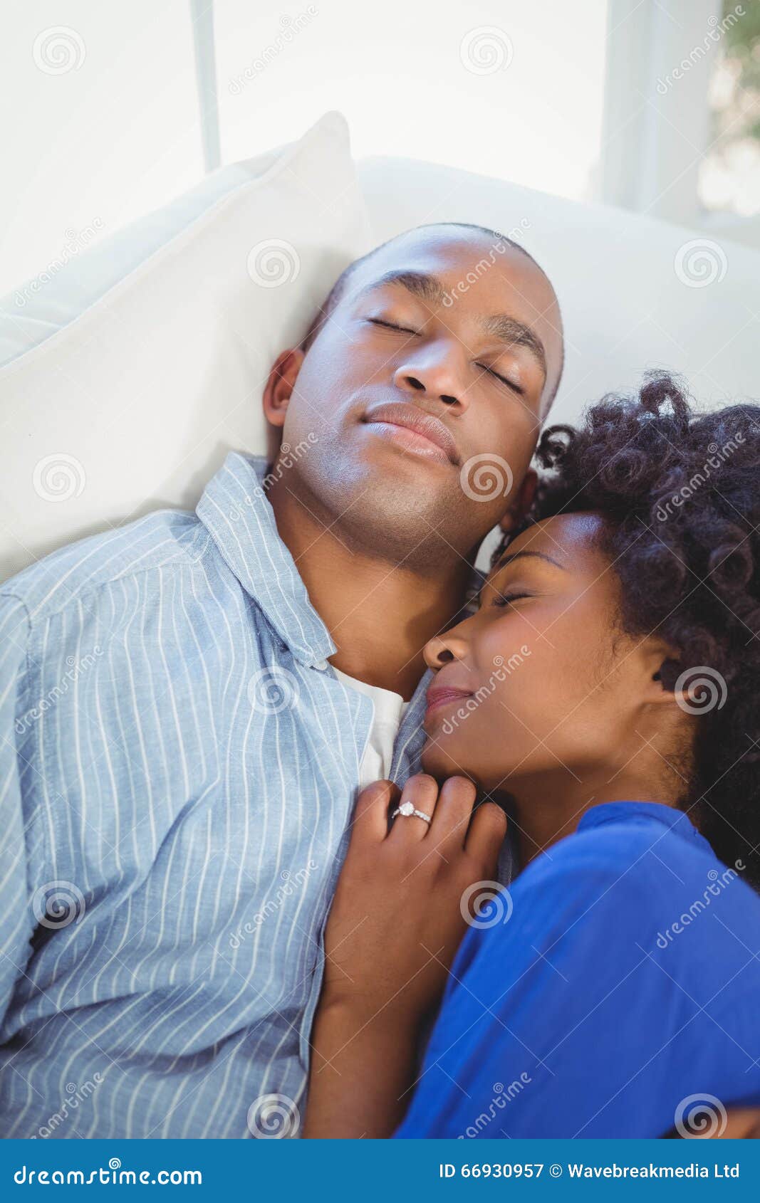 Peaceful Couple Sleeping on the Sofa Stock Image - Image of embracing ...
