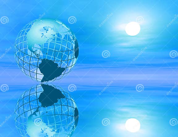 Peaceful earth stock illustration. Illustration of grid - 4484319