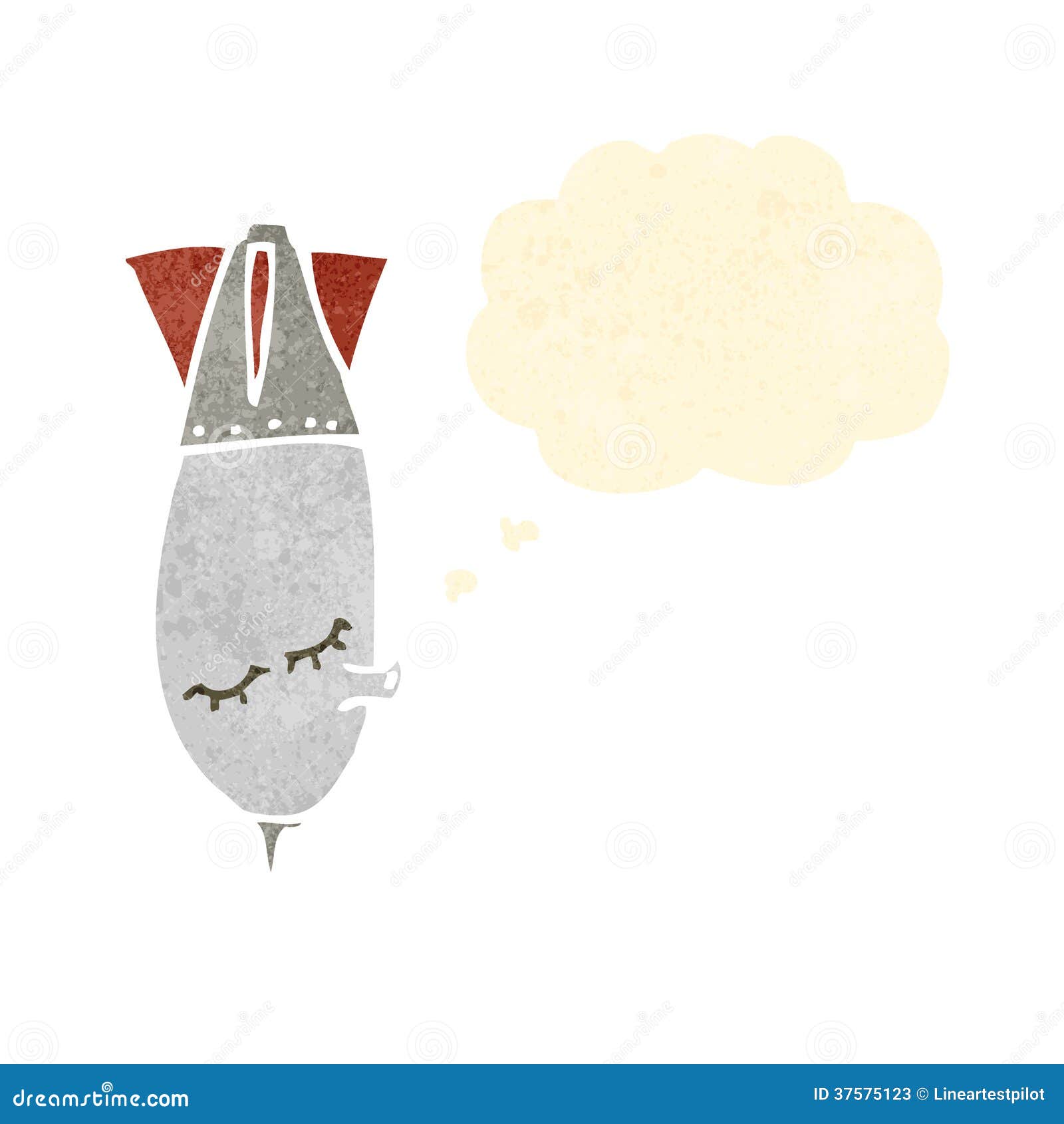 Peaceful Falling Bomb Cartoon Stock Vector - Illustration of retro ...