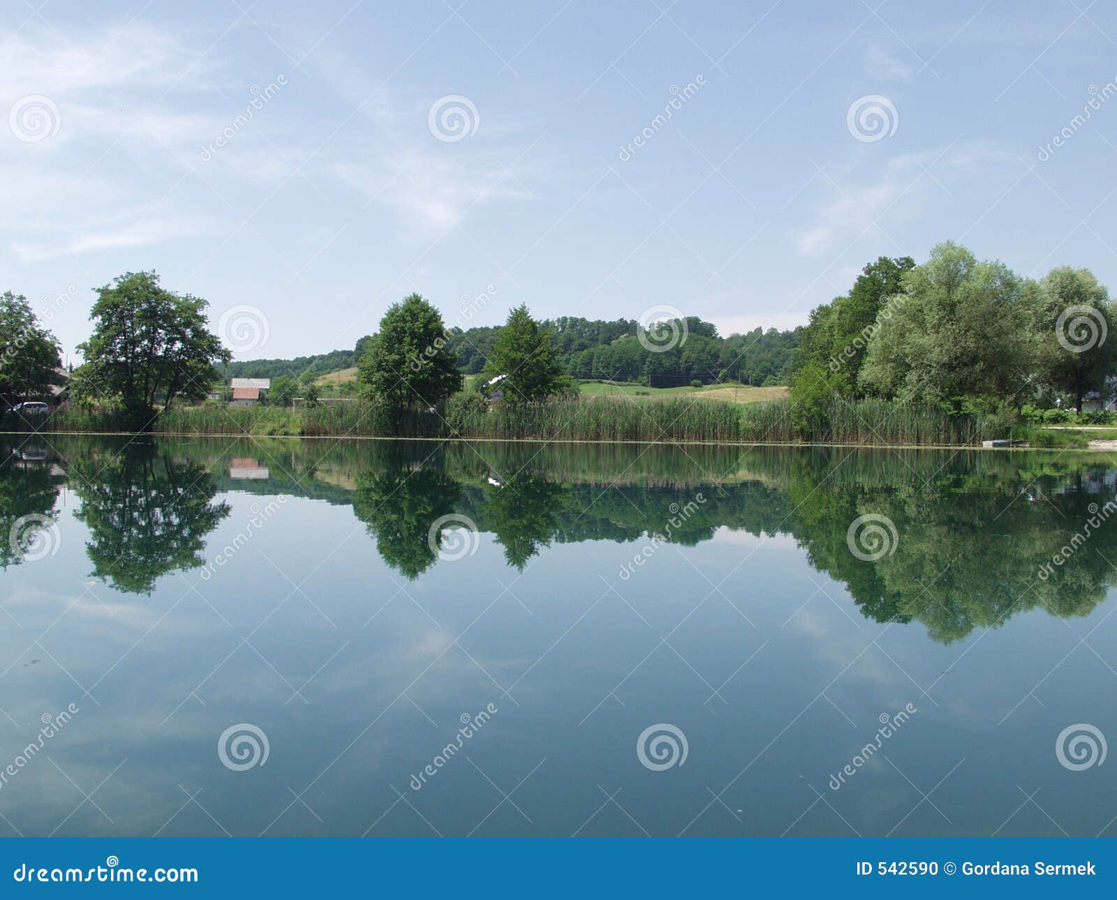 Peaceful Lake Scene At Lago Di Braies. Stock Image | CartoonDealer.com ...