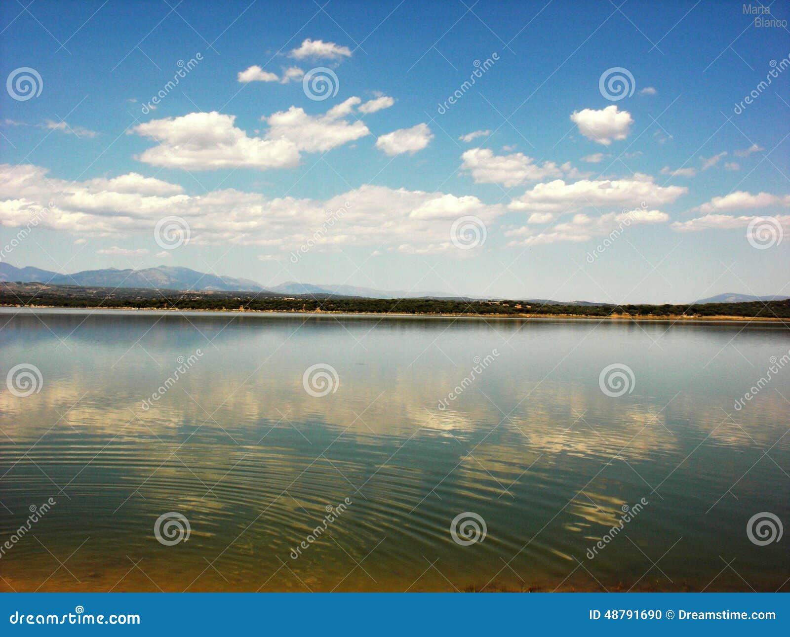 Peaceful stock photo. Image of beauty, ondas, blue, reflection - 48791690