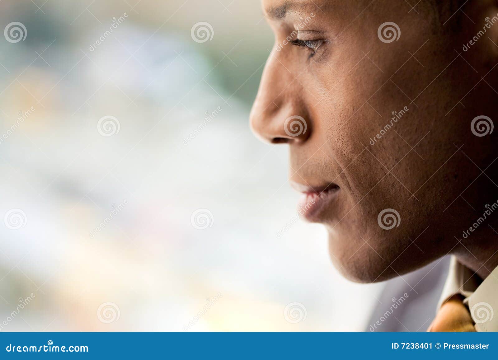 Peaceful man stock image. Image of afro, businessman, expression - 7238401