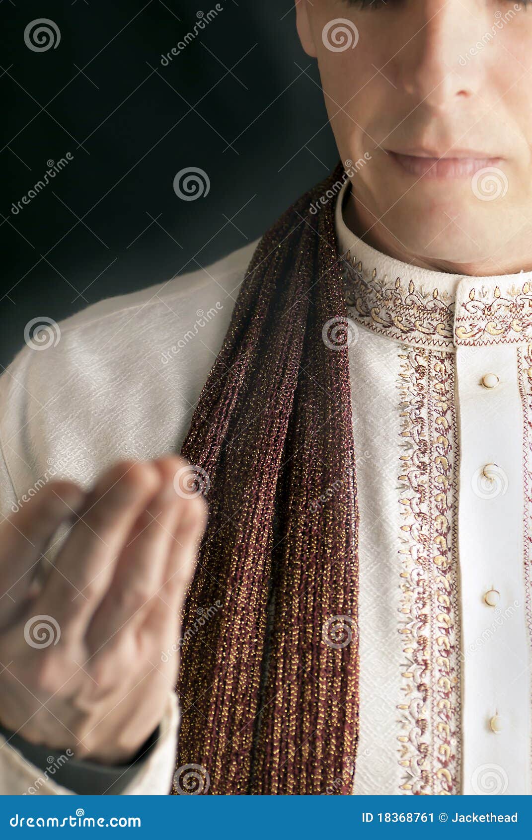 Peaceful Man in Traditional Indian Clothing 2 Stock Image - Image of ...