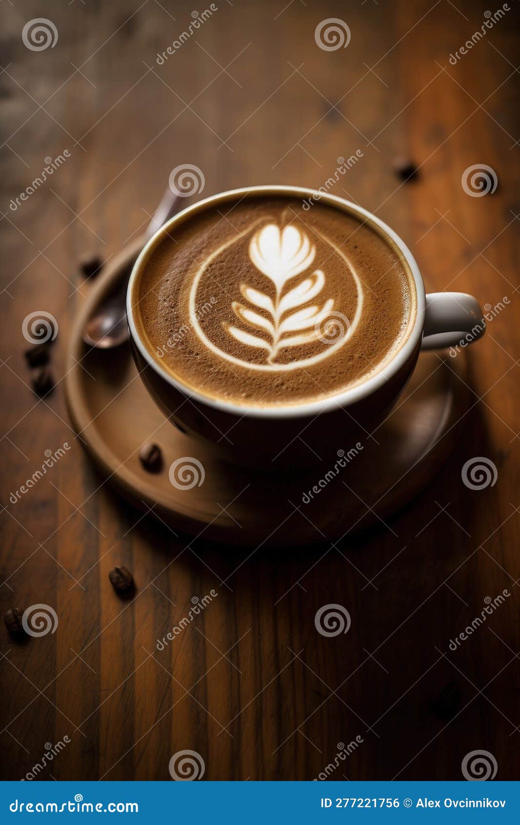 Peaceful Minimalistic Latte Art for Invitations and Posters. Stock ...