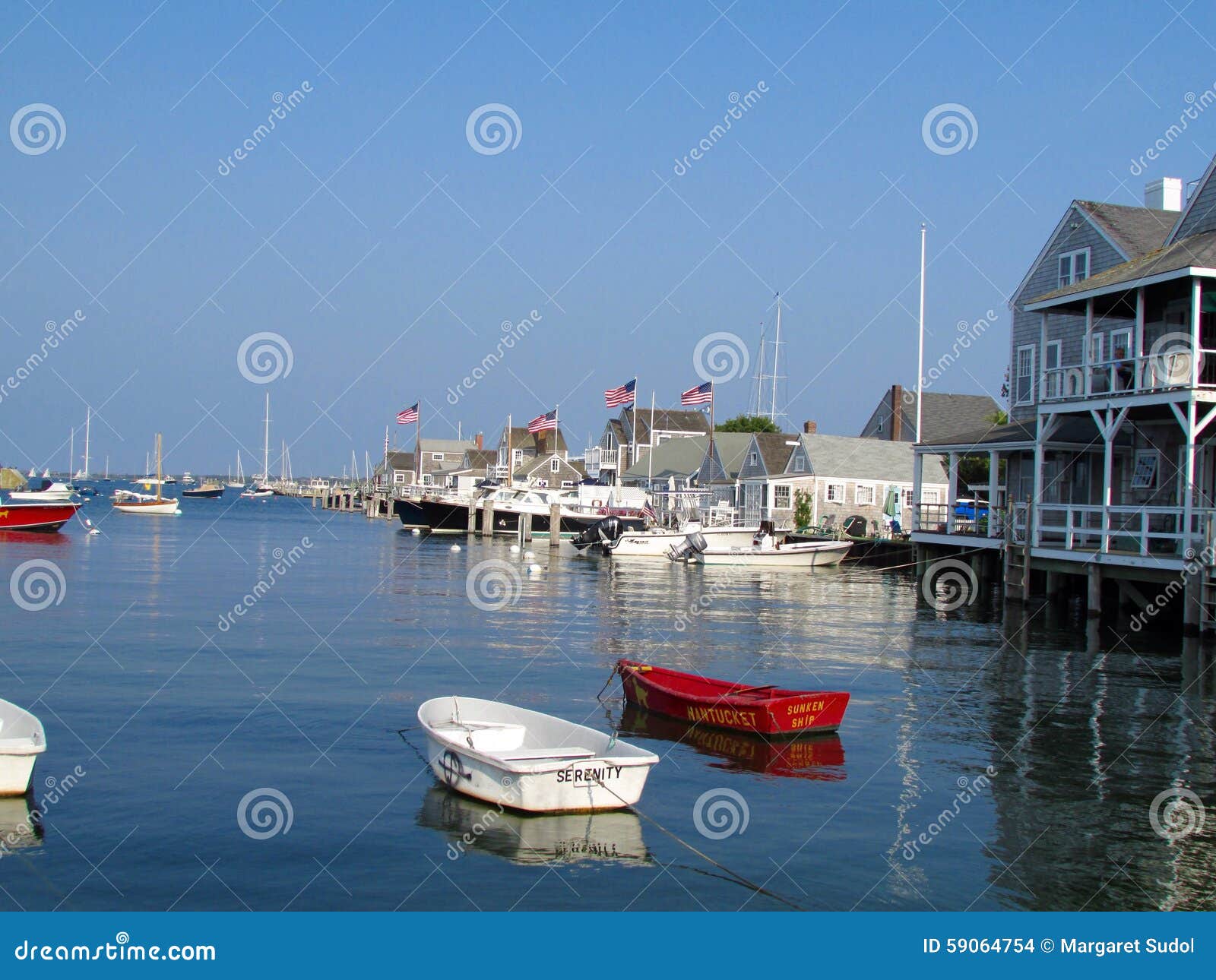 Peaceful Nantucket harbor editorial stock image. Image of peaceful ...