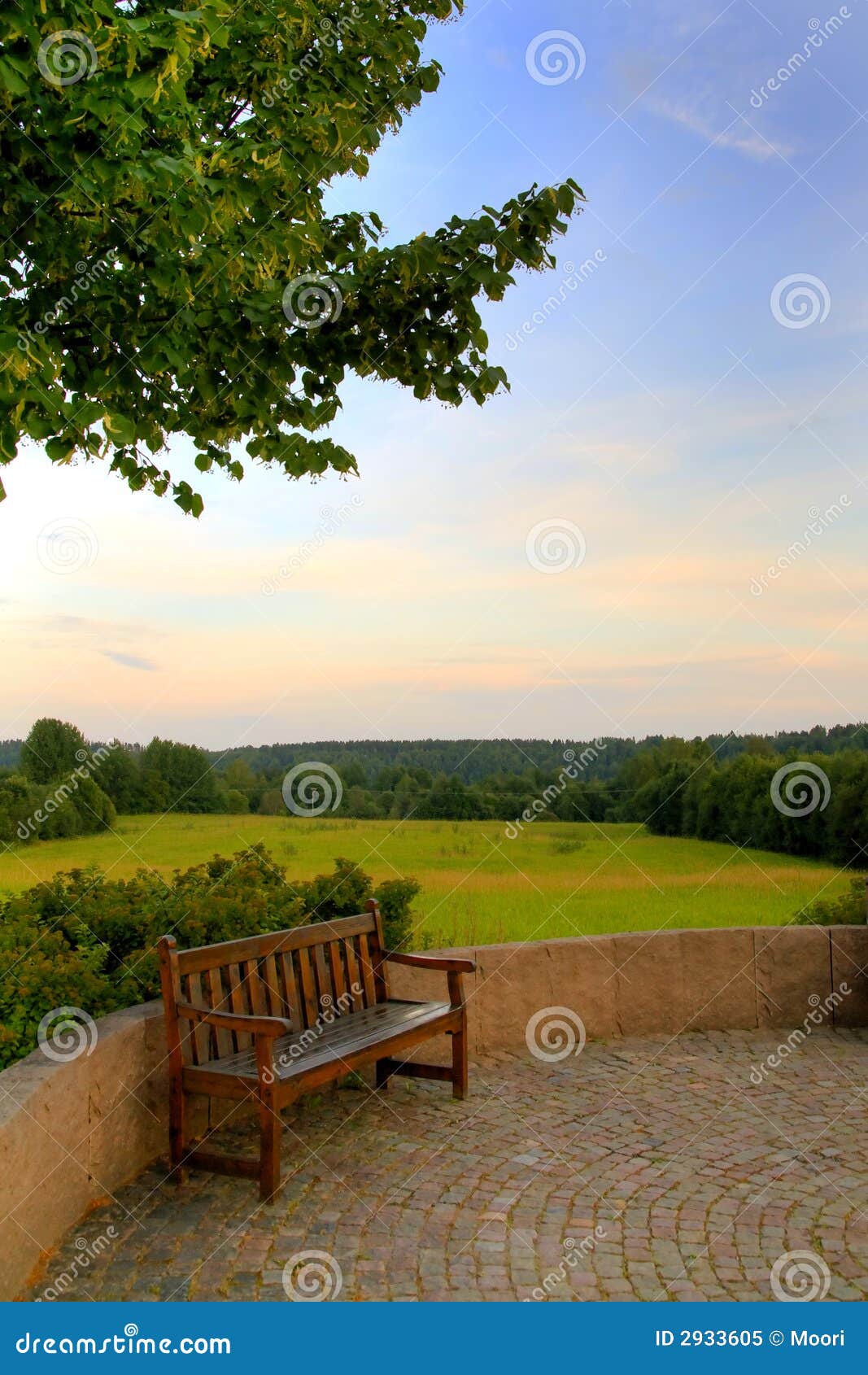 Peaceful parkbench stock image. Image of outside, countryside - 2933605