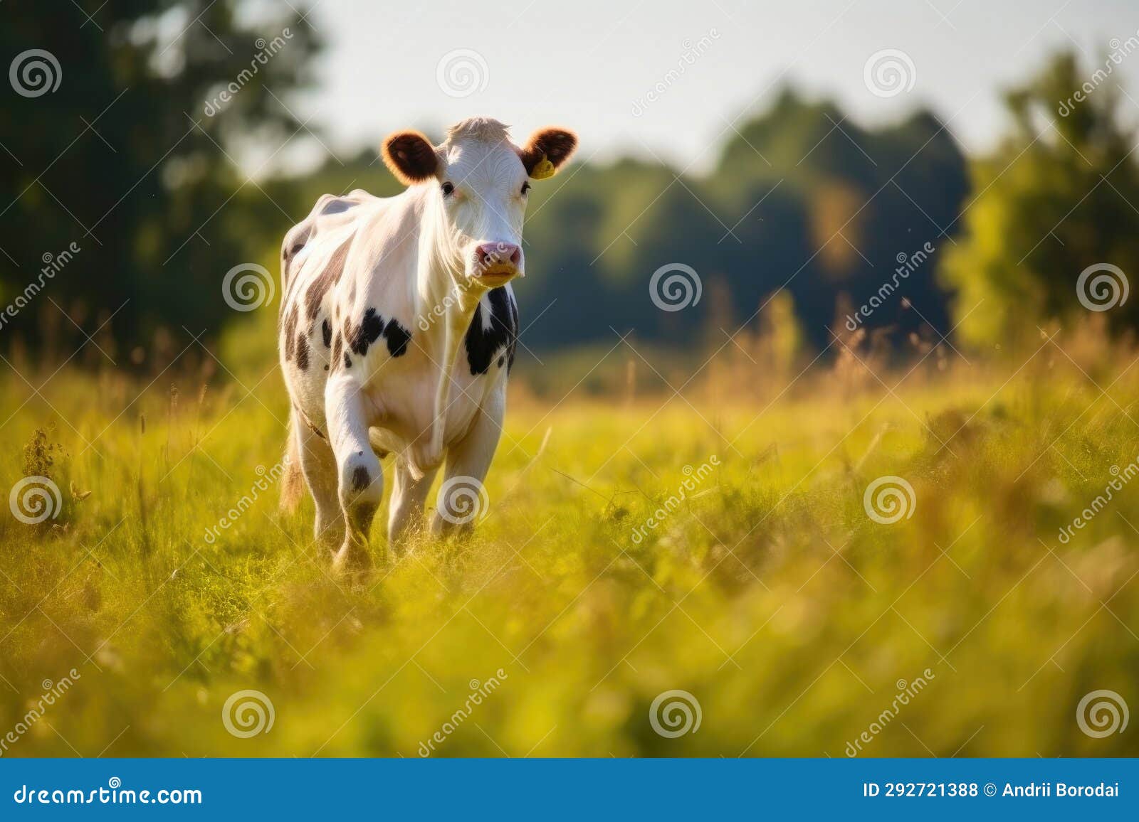 Peaceful Pasture: Cow and Flies. Stock Photo - Image of animal, tail ...