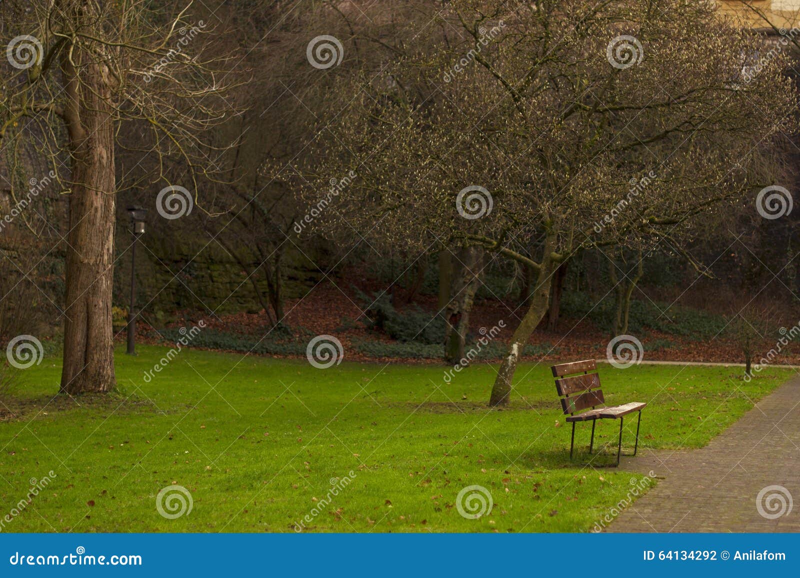 Peaceful Place for Resting in a Park Stock Photo - Image of rest ...
