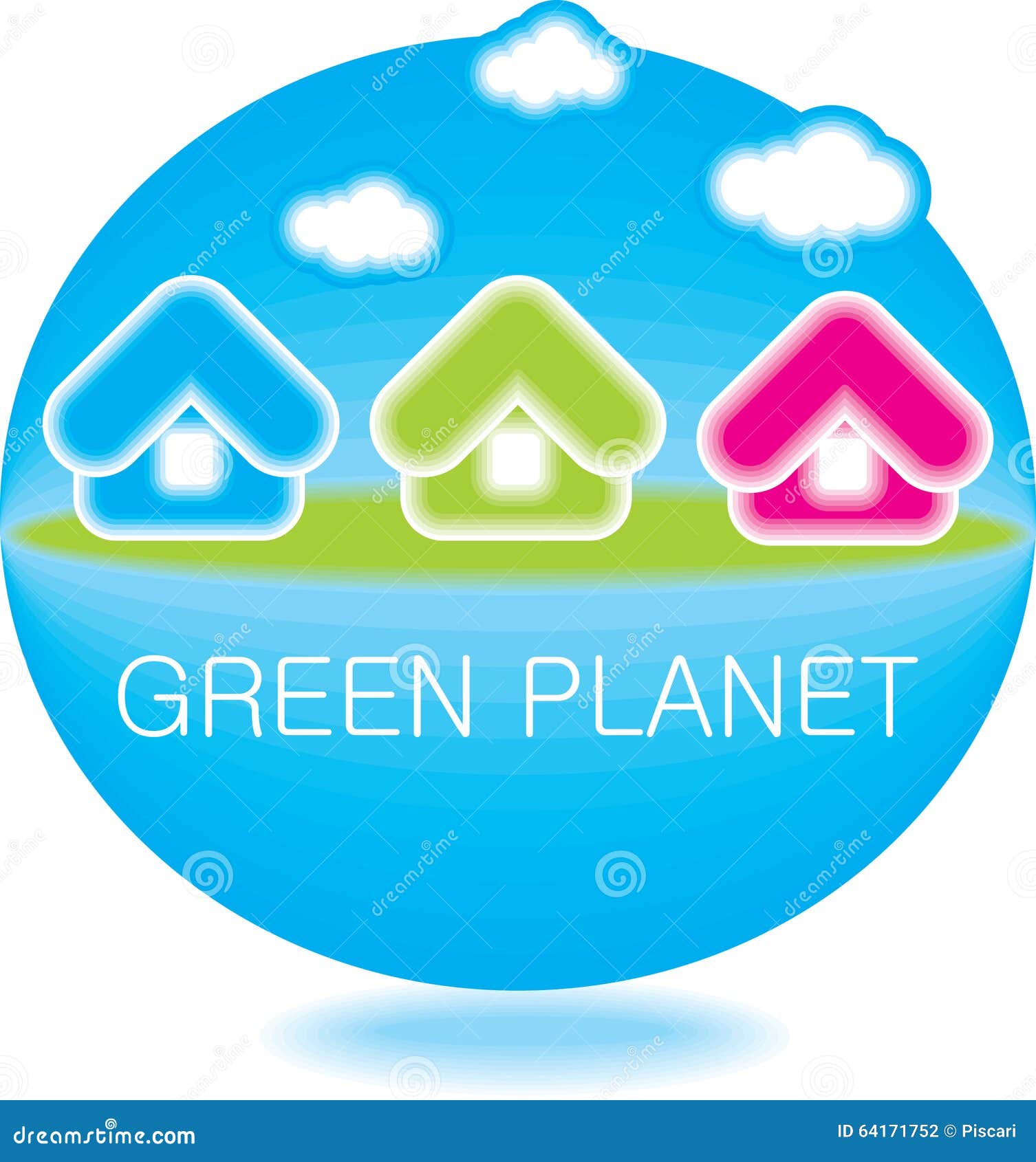 Peaceful planet stock vector. Illustration of text, shine - 64171752