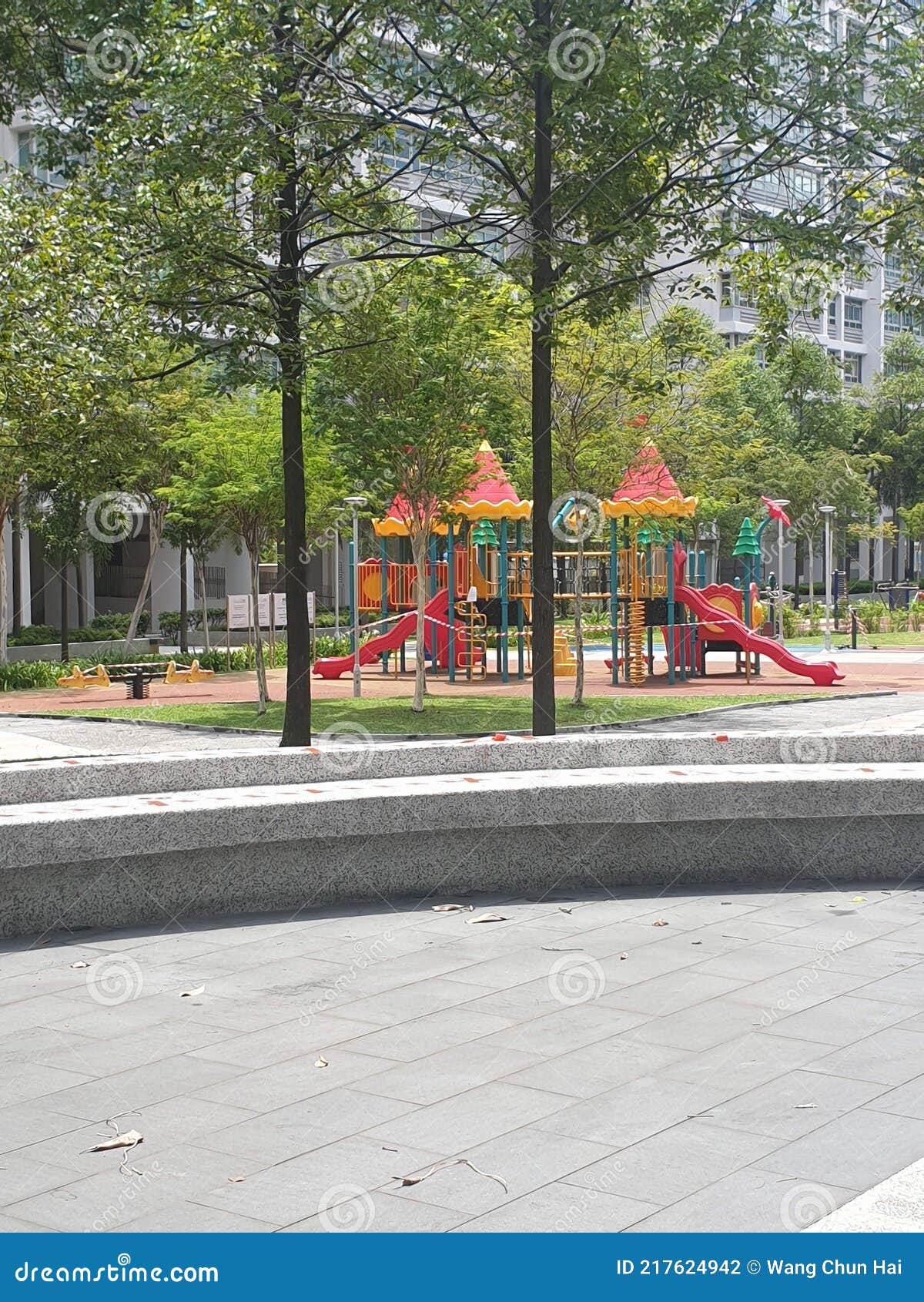 Peaceful playground stock photo. Image of peaceful, building - 217624942