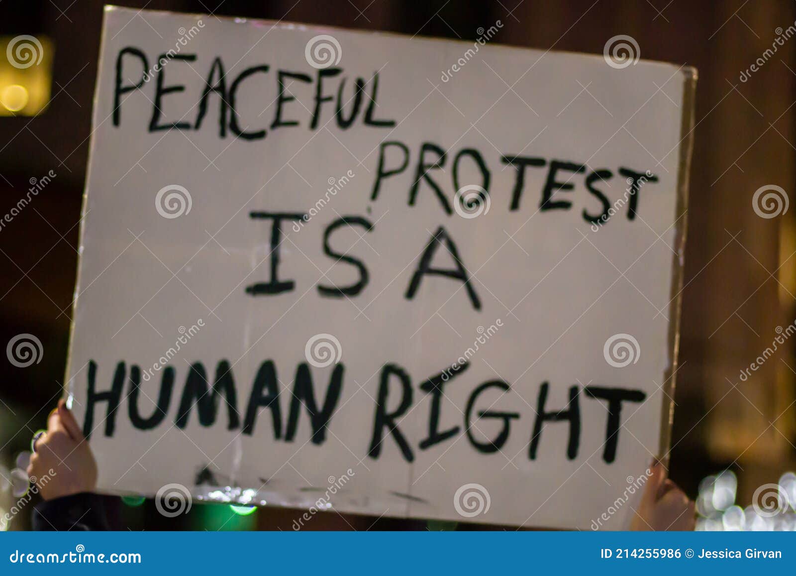 Peaceful Protest is a Human Right Placard Editorial Photo - Image of ...
