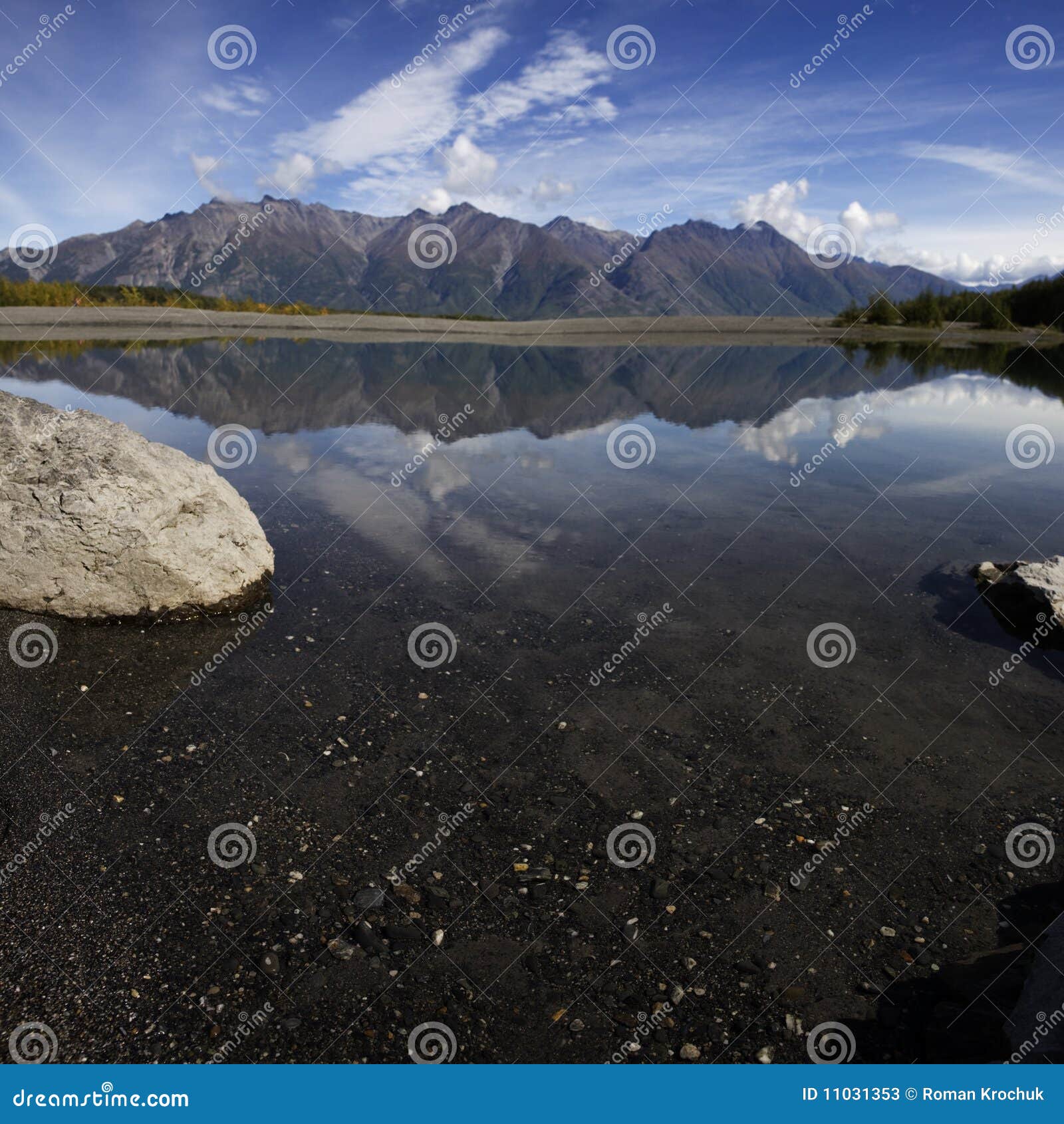Peaceful Reflection Landscape Stock Image - Image of mirror, peace ...
