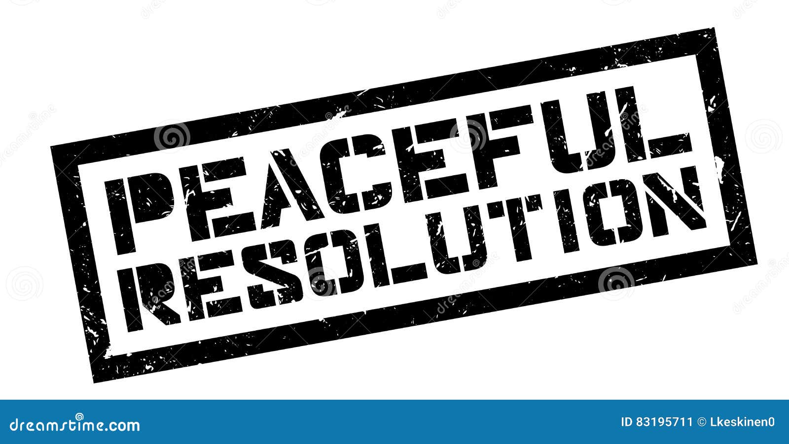 Peaceful Resolution Rubber Stamp Stock Illustration - Illustration of ...