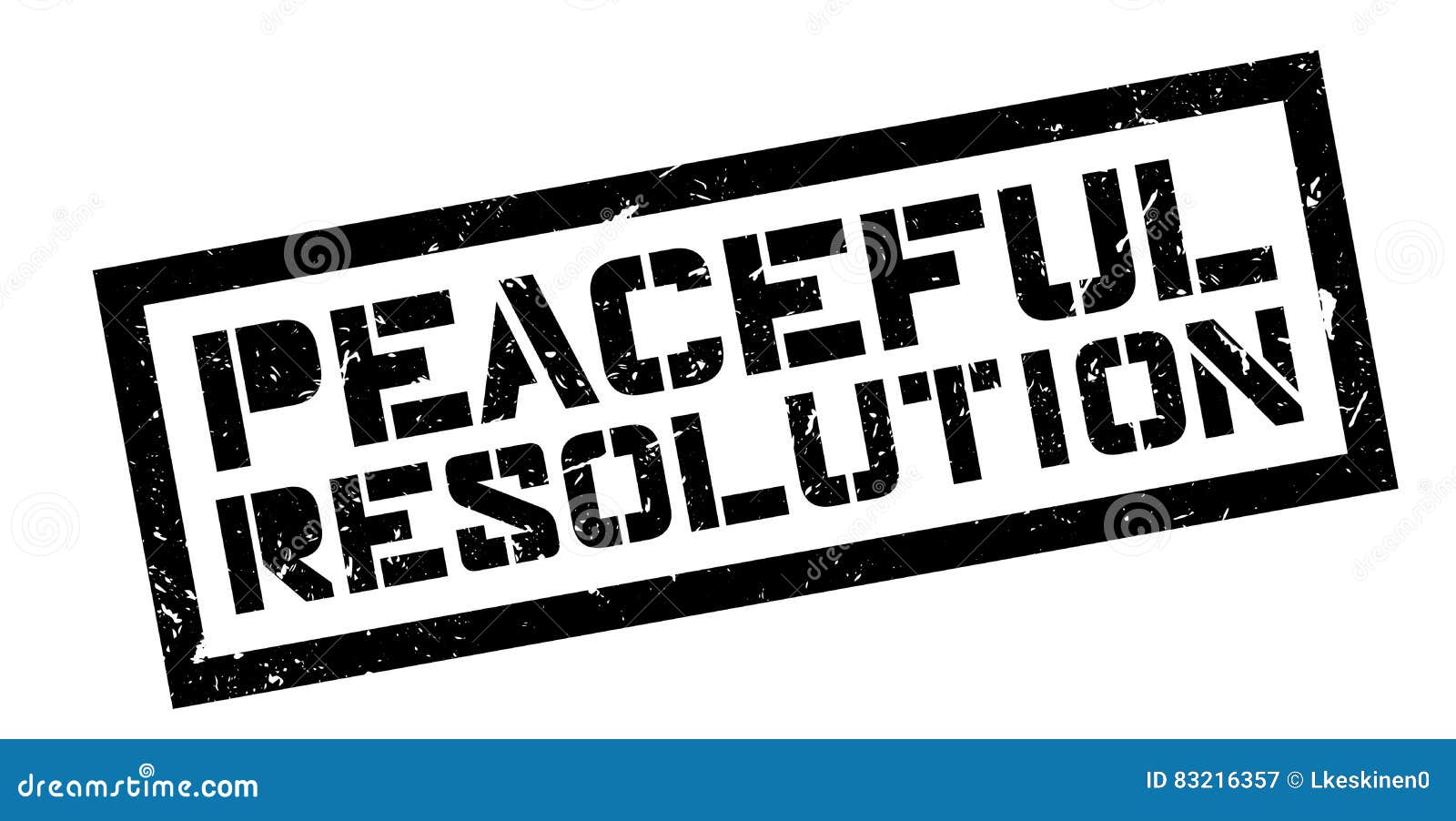 Peaceful Resolution Rubber Stamp Stock Illustration - Illustration of ...