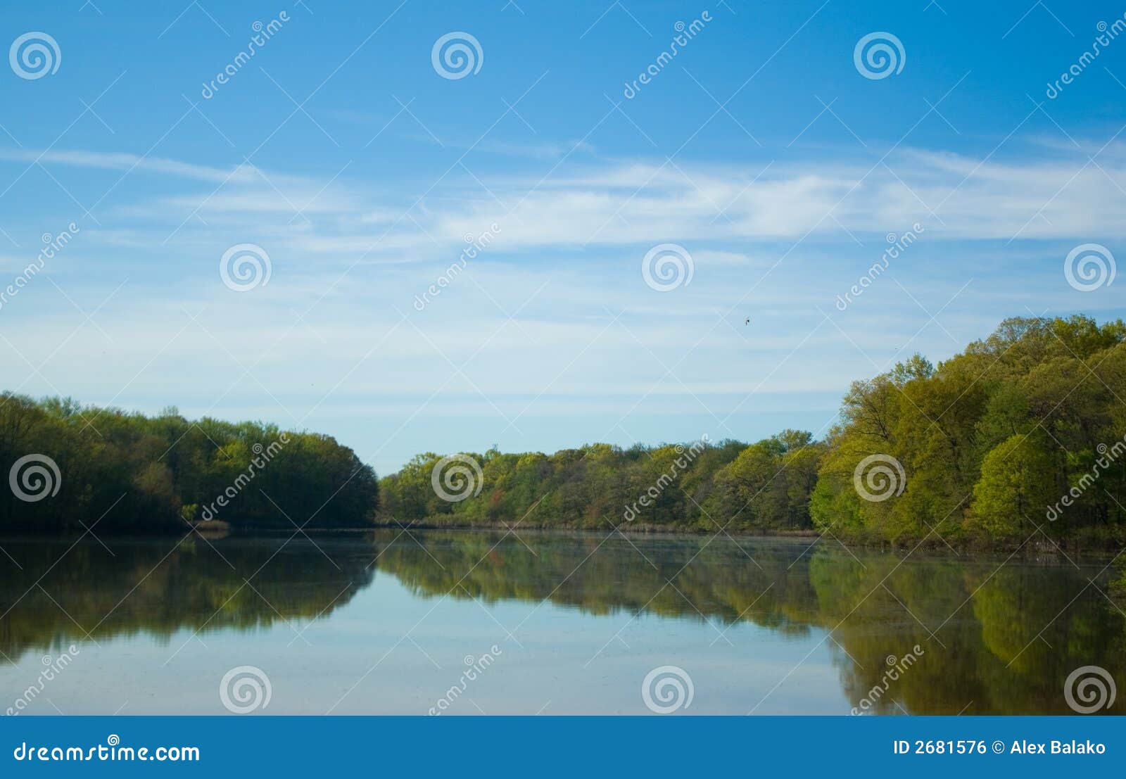 Peaceful river stock photo. Image of woods, relaxing, blue - 2681576