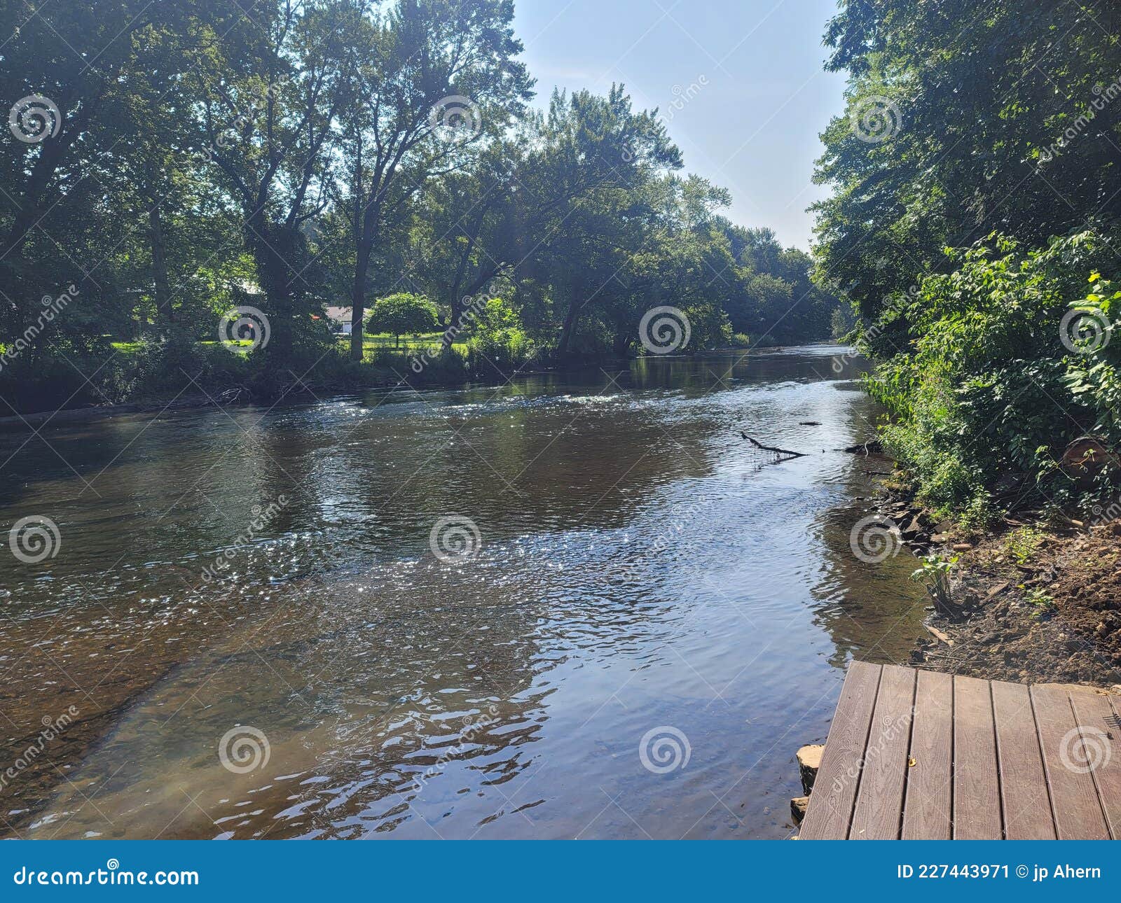 Peaceful River, Water, Dock Landscape, Beautiful Scenery Stock Image ...