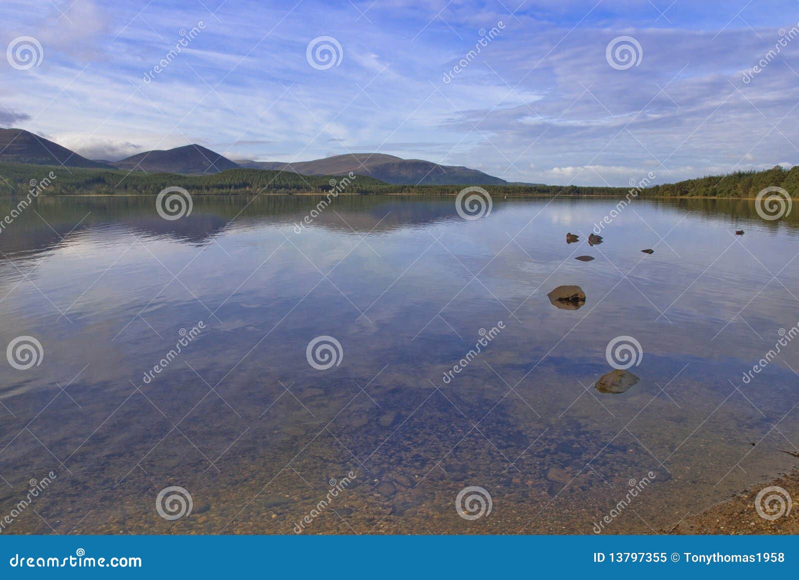 Peaceful Scene with Reflections on the Water Stock Image - Image of ...