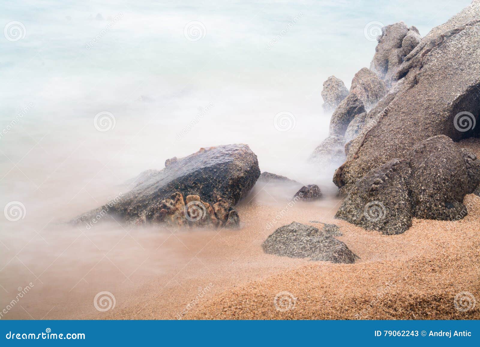 Peaceful sea stock image. Image of mist, beautiful, isolation - 79062243
