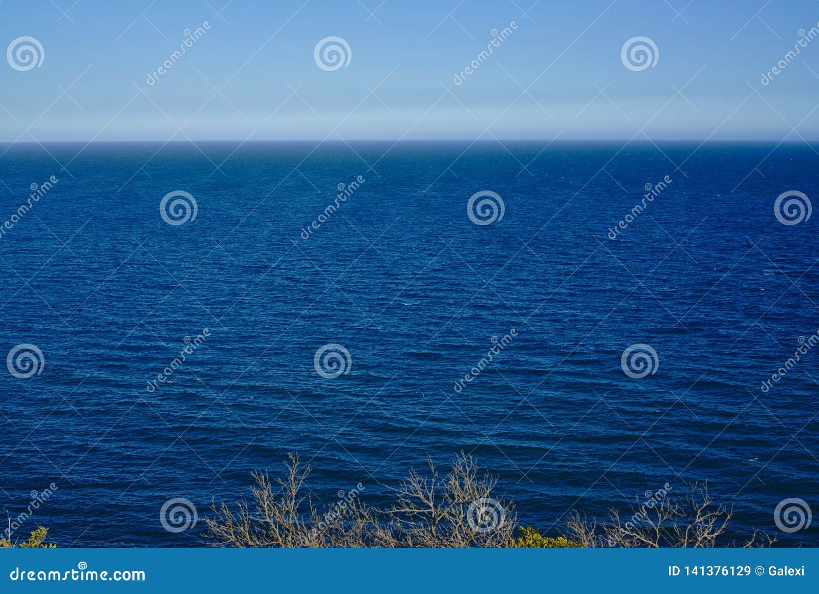 Peaceful Sea with Blue Sky in Background Stock Image - Image of blue ...