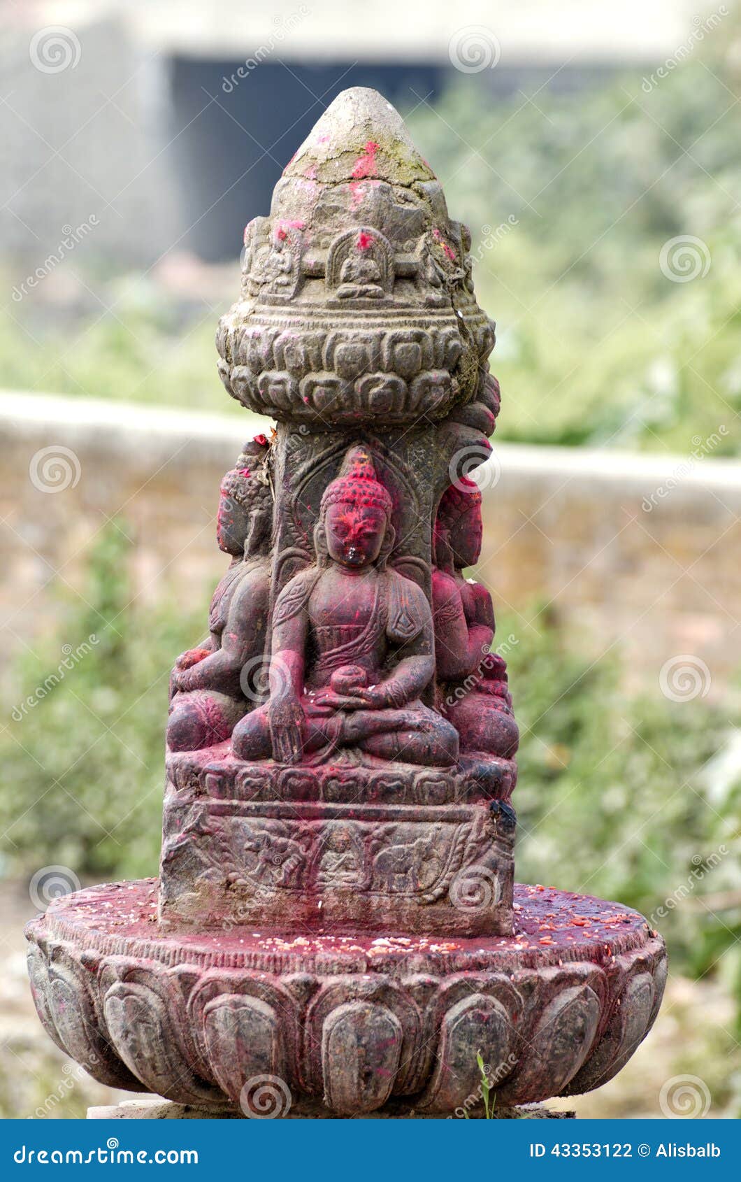 Peaceful Seating Buddha Statue in Kathmandu, Nepal Stock Photo - Image ...