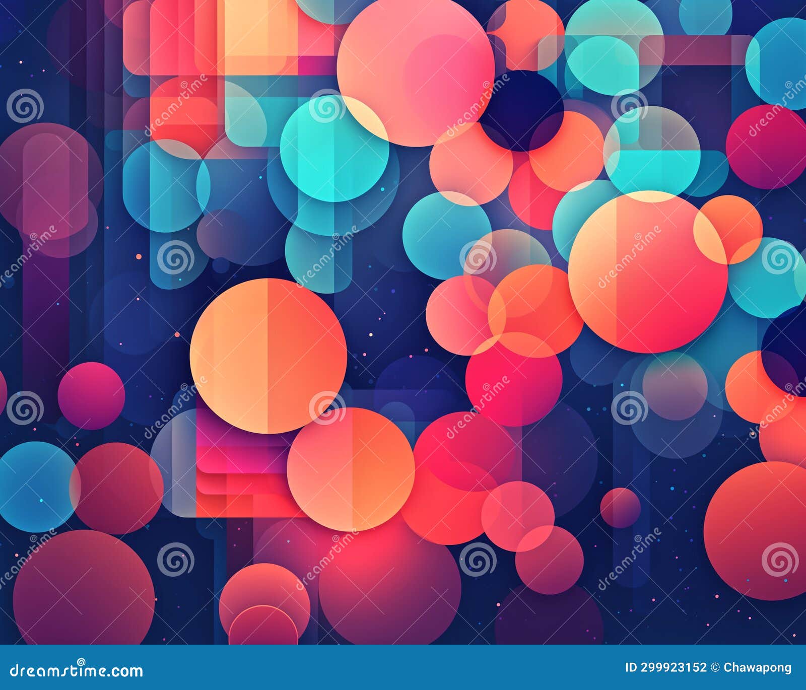 Peaceful Shapes, Abstract Background with Simple Geometric Forms Stock ...