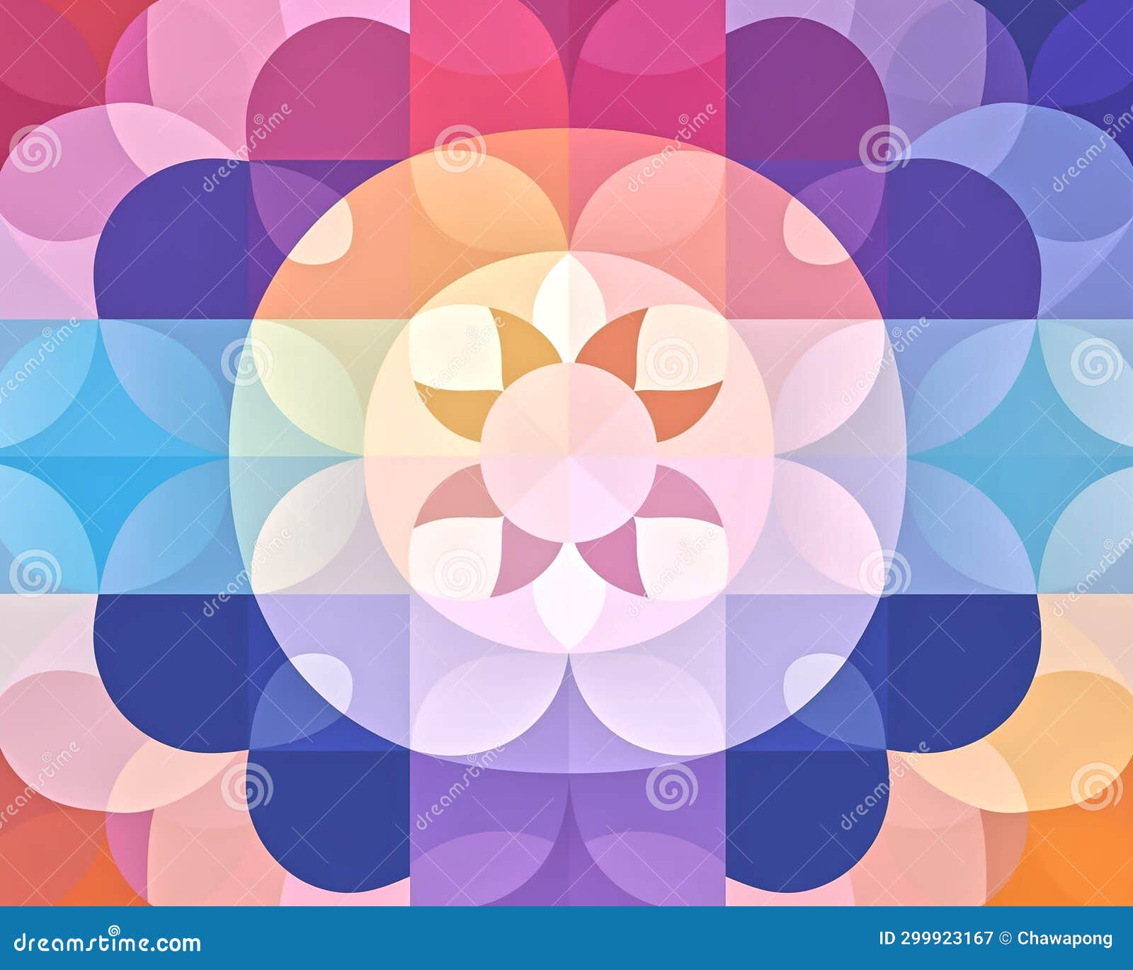 Peaceful Shapes, Abstract Background with Simple Geometric Forms Stock ...