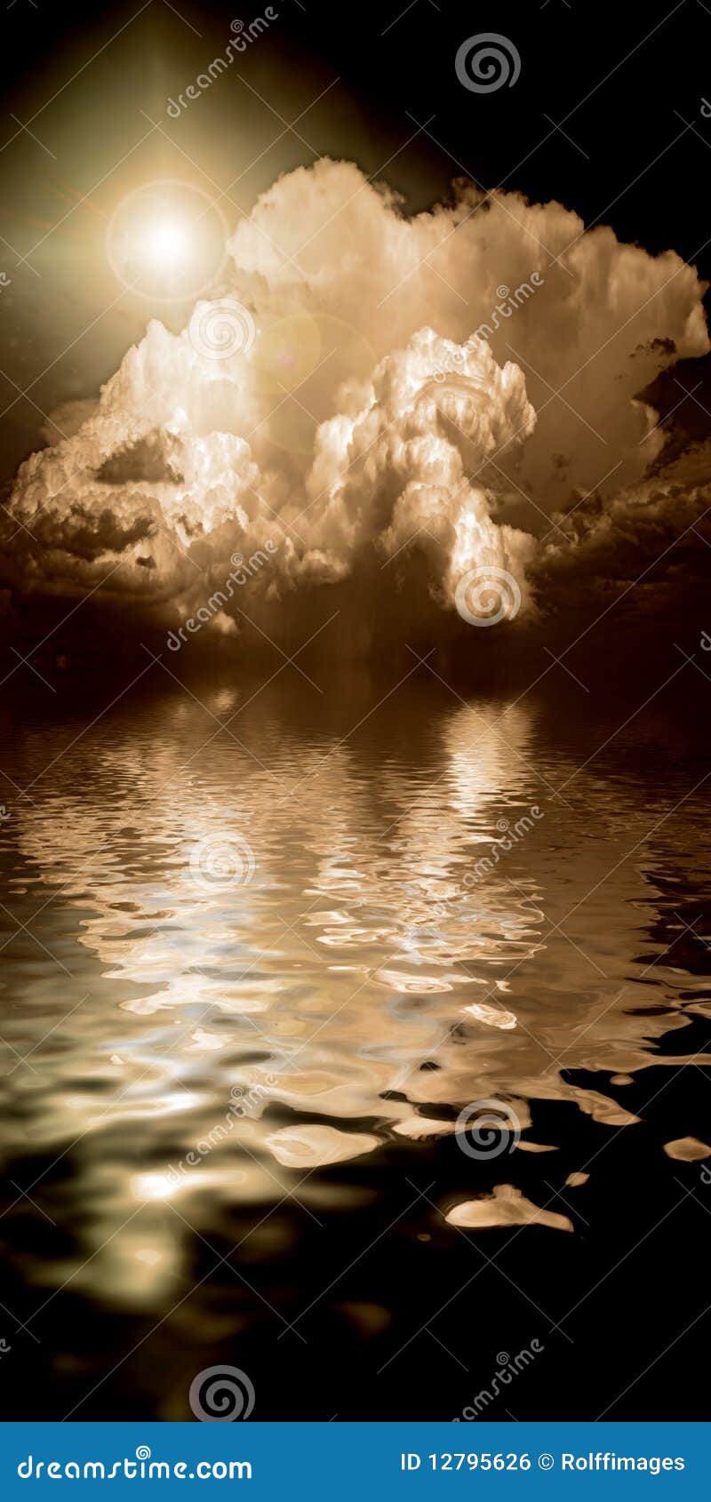 Peaceful Skyscape stock illustration. Illustration of peace - 12795626