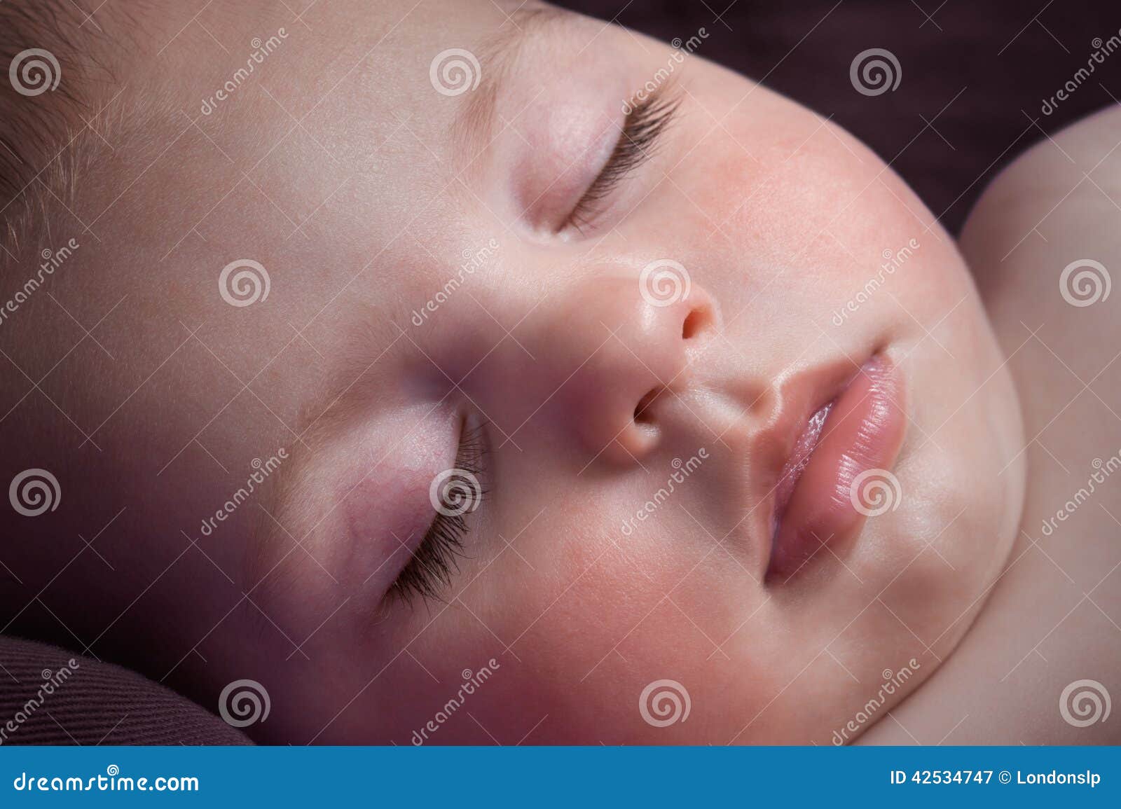 Peaceful sleeping baby. stock image. Image of closeup - 42534747
