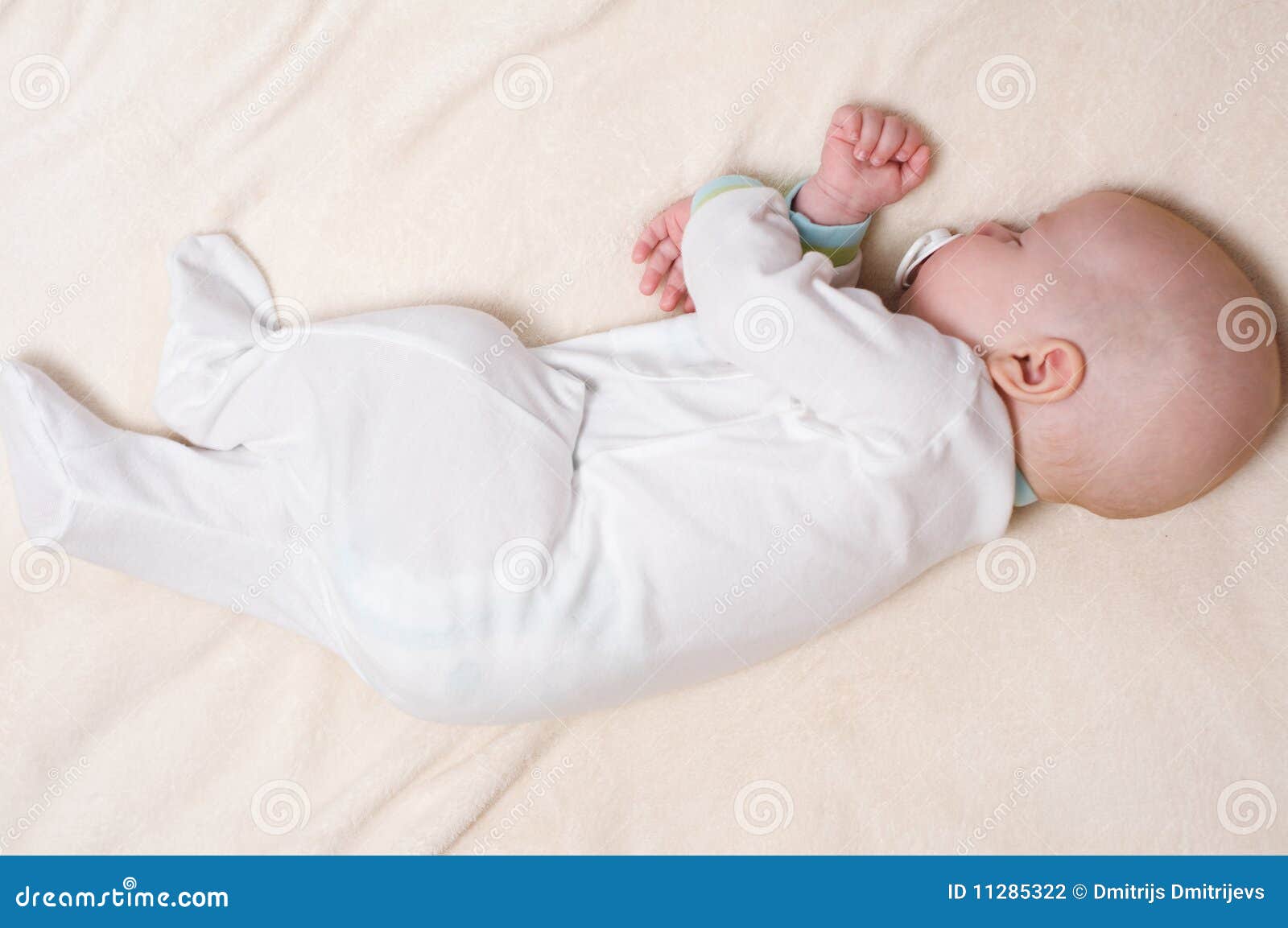 Peaceful Sleeping Beautiful Baby Stock Photo - Image of people, finger ...