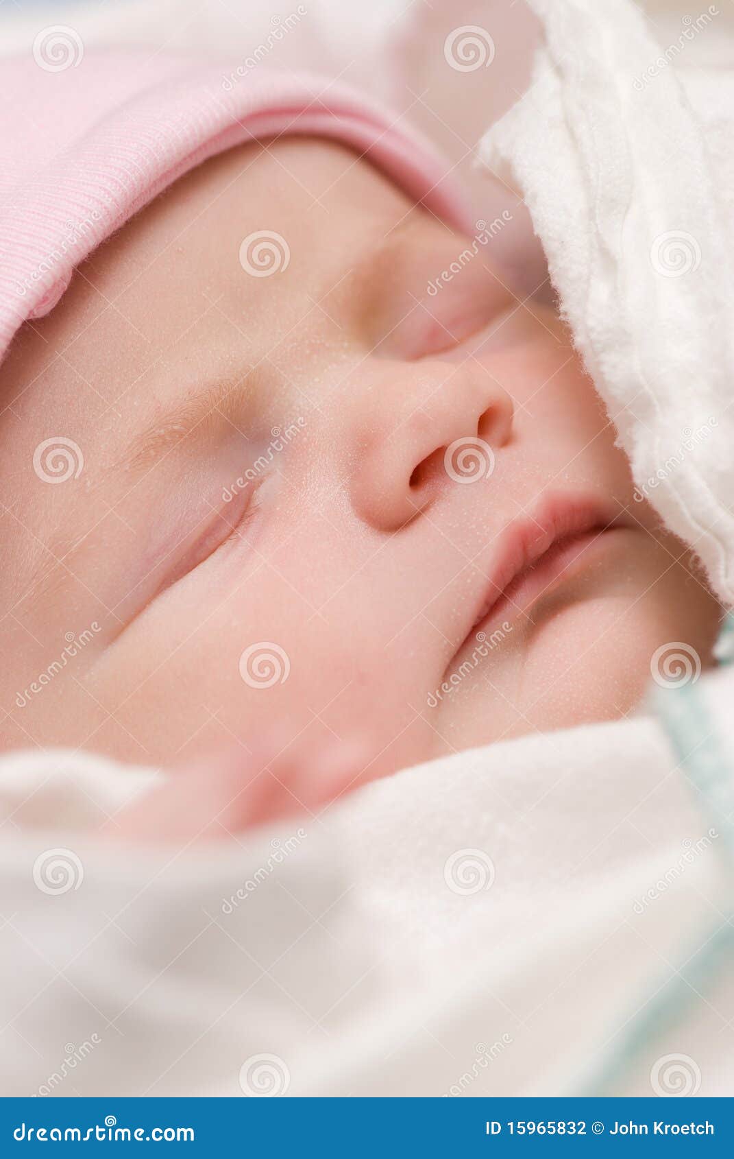 Peaceful Sleeping Newborn Baby Stock Photo - Image of angelic, baby ...