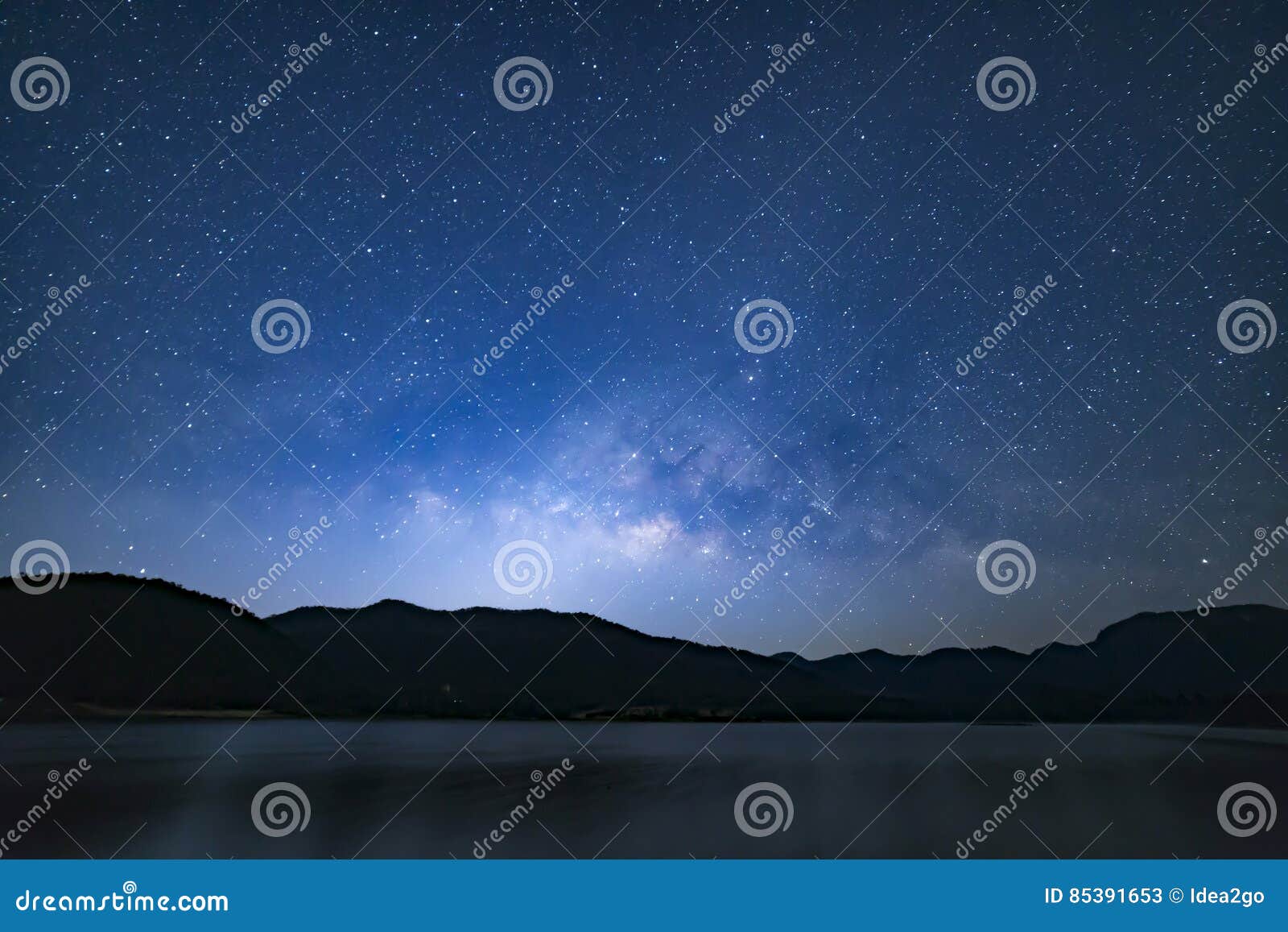 Peaceful Starry Night Sky Background Stock Image - Image of blue ...