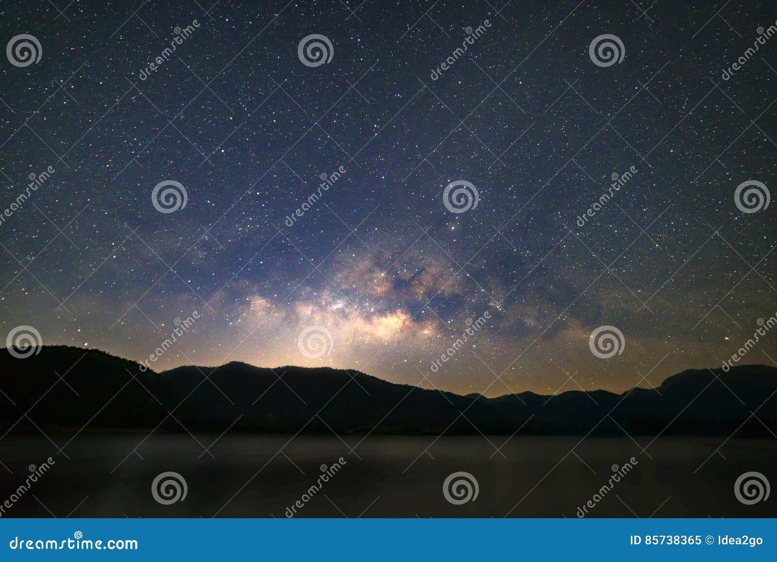 Peaceful Night Scenery Street Lamp Royalty-Free Stock Photography ...