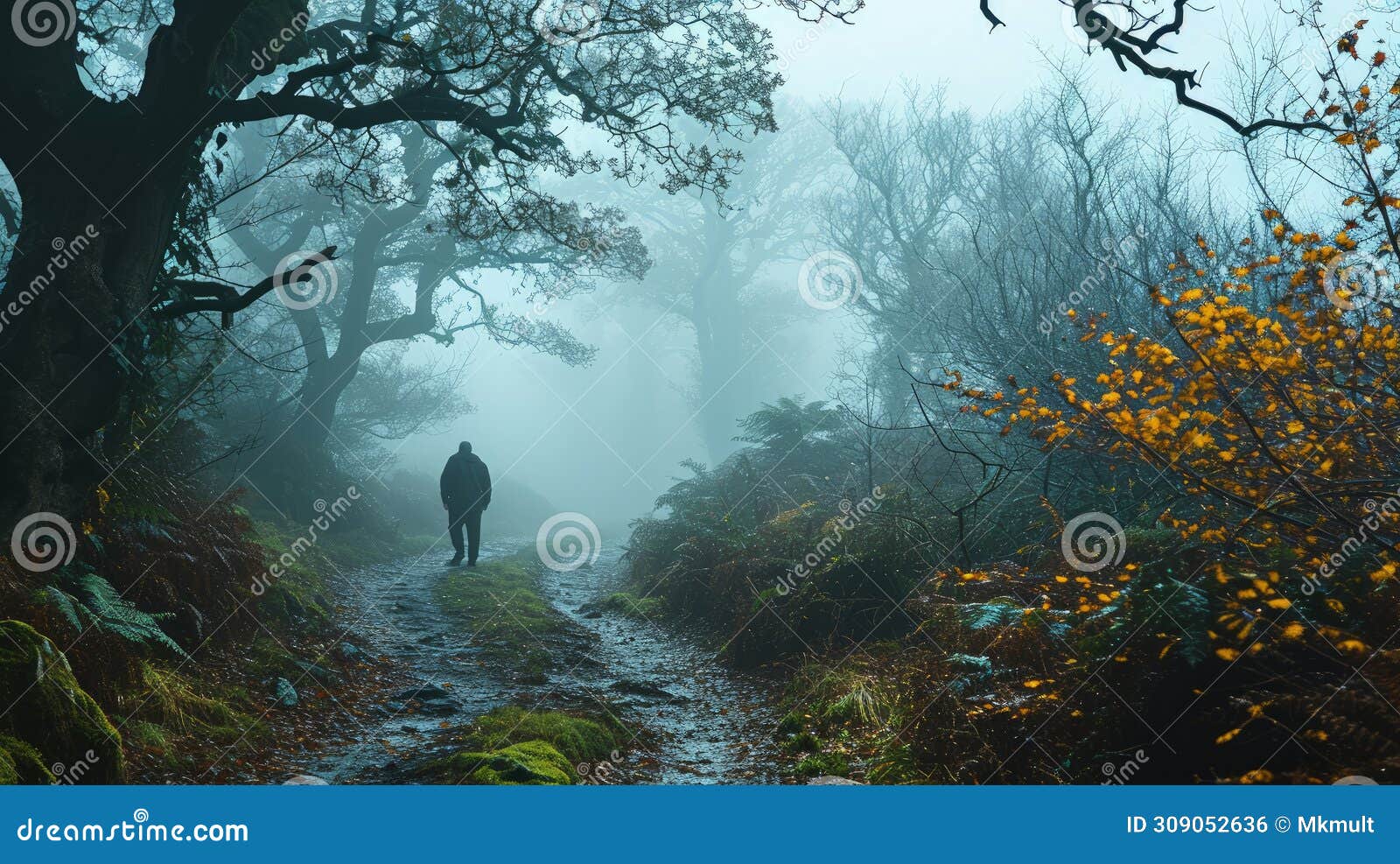 A Peaceful Stroll through the Enchanting Woods Stock Photo - Image of ...