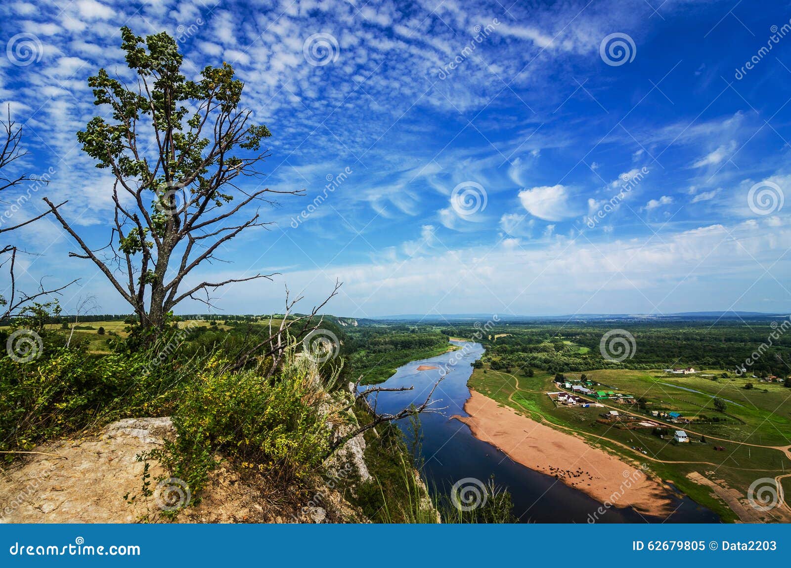 Peaceful summer landscape stock image. Image of grass - 62679805