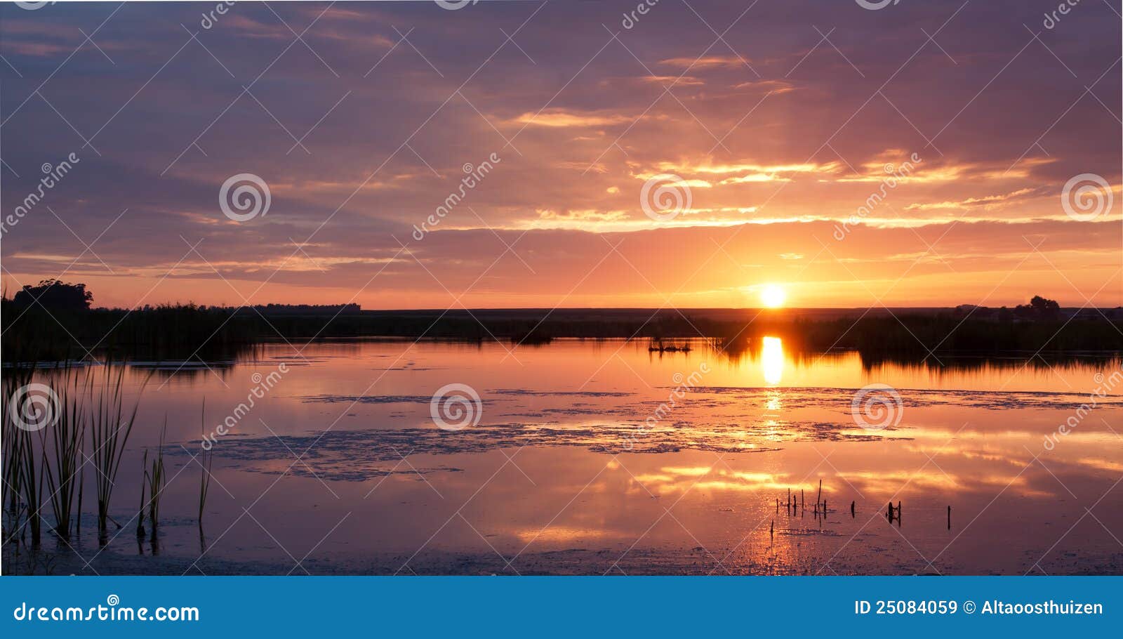 Peaceful Sunrise Over a Dam Stock Image - Image of outdoor, fulness ...