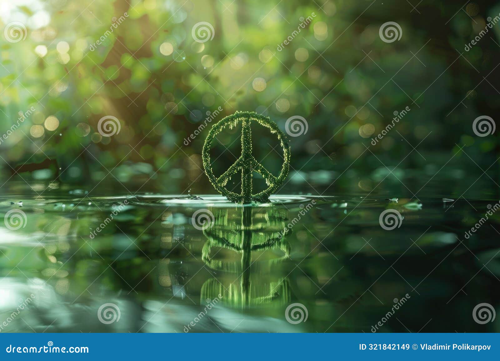 A Peaceful Symbol Floating on Calm Water Stock Illustration ...
