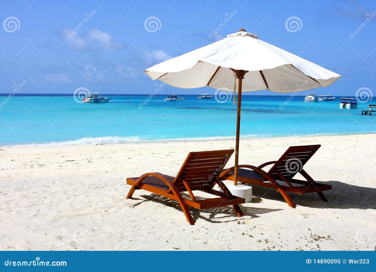 Peaceful time in Maldives stock image. Image of chair - 14890095
