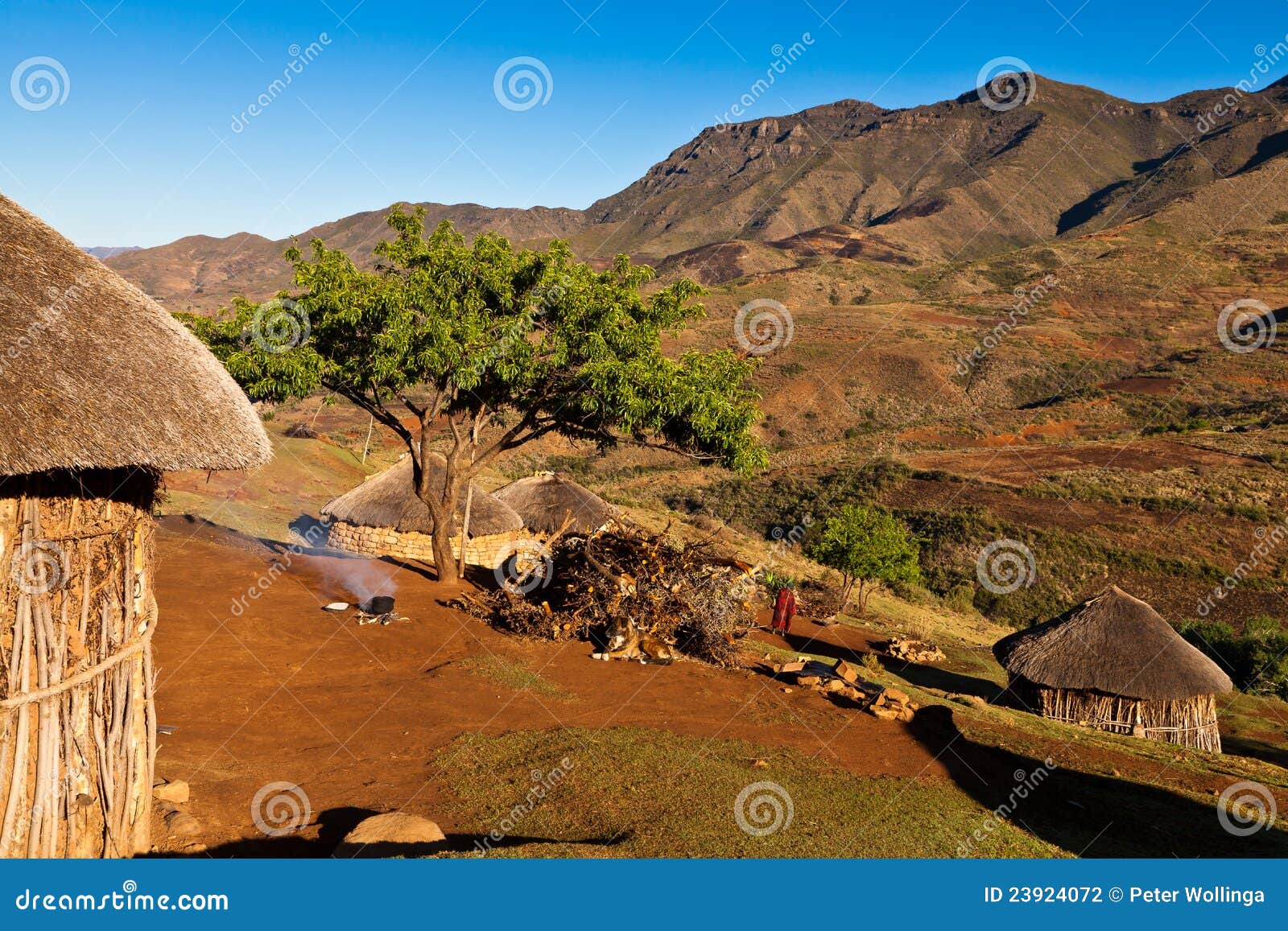 Peaceful Village in Beautiful Light Stock Photo - Image of beautiful ...