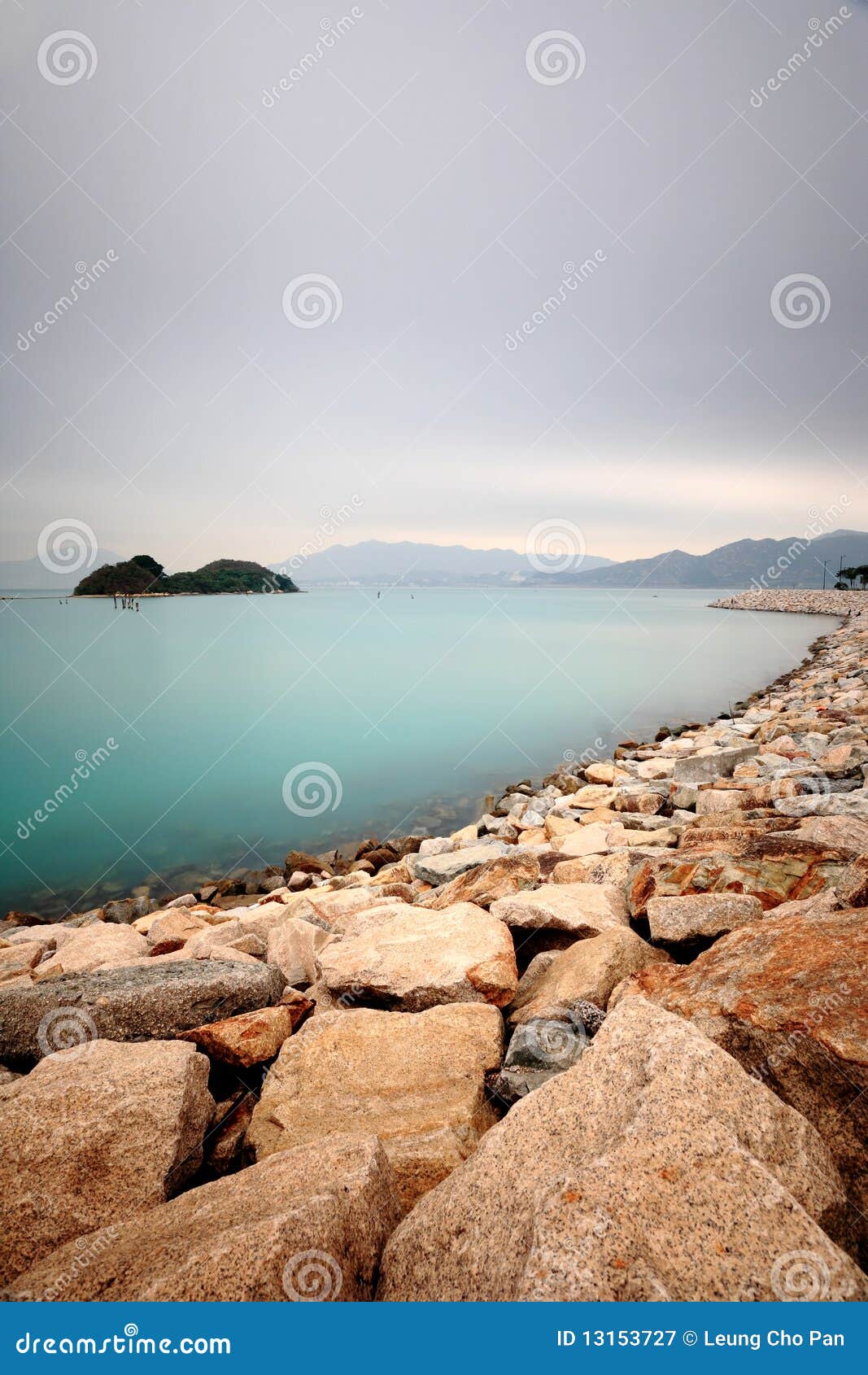 Peaceful water bay stock image. Image of landscape, dark - 13153727