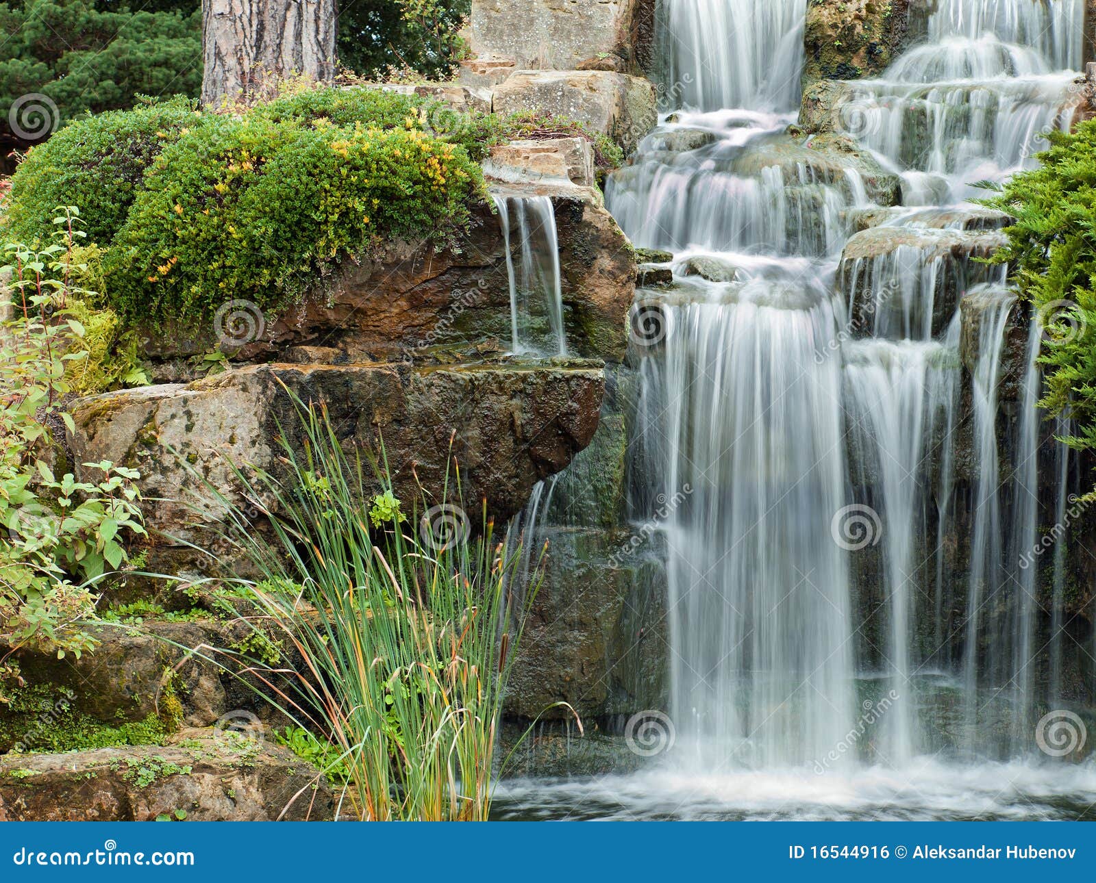 Peaceful waterfall stock photo. Image of flowing, nature - 16544916