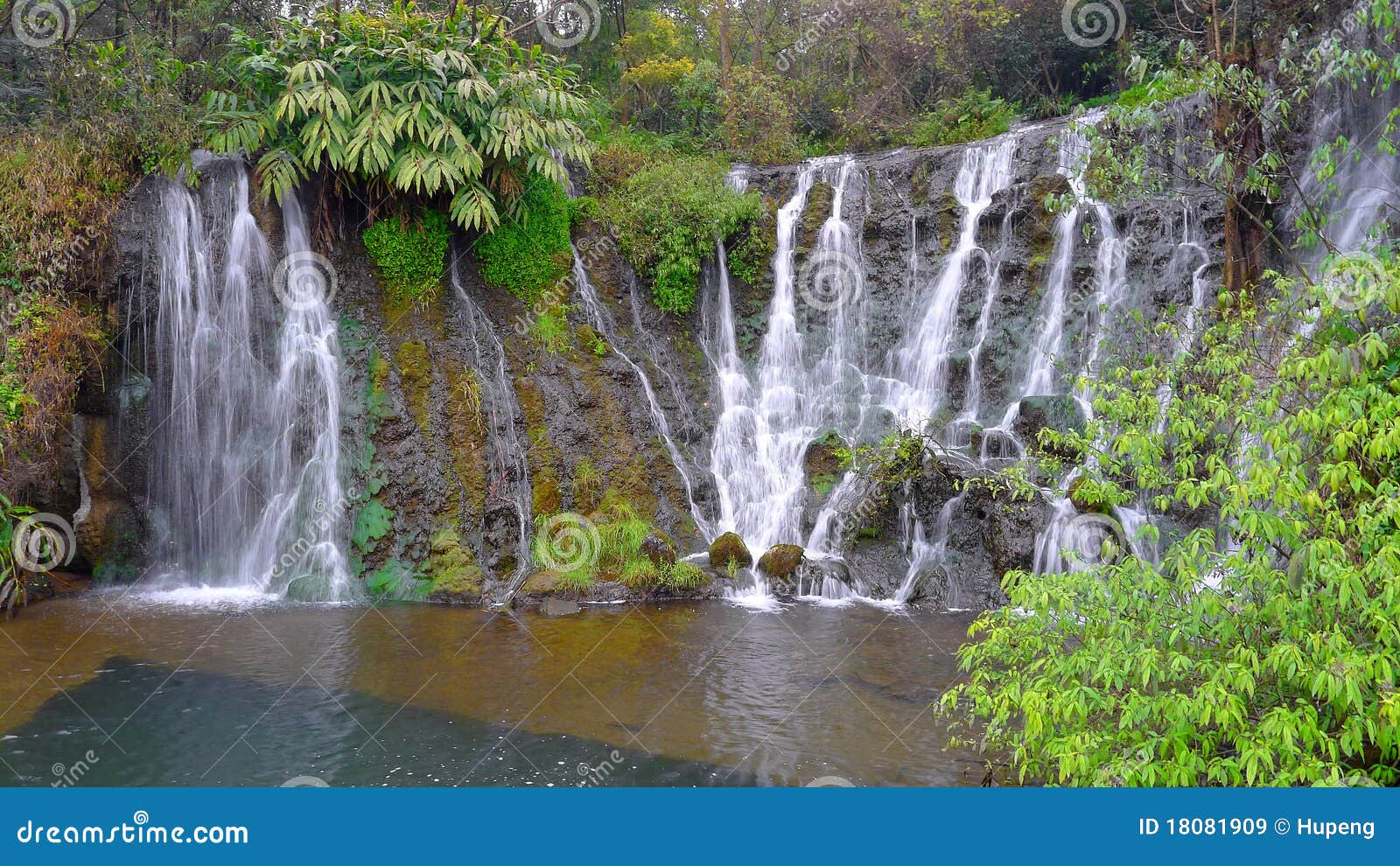 Peaceful waterfall stock image. Image of liquid, layered - 18081909
