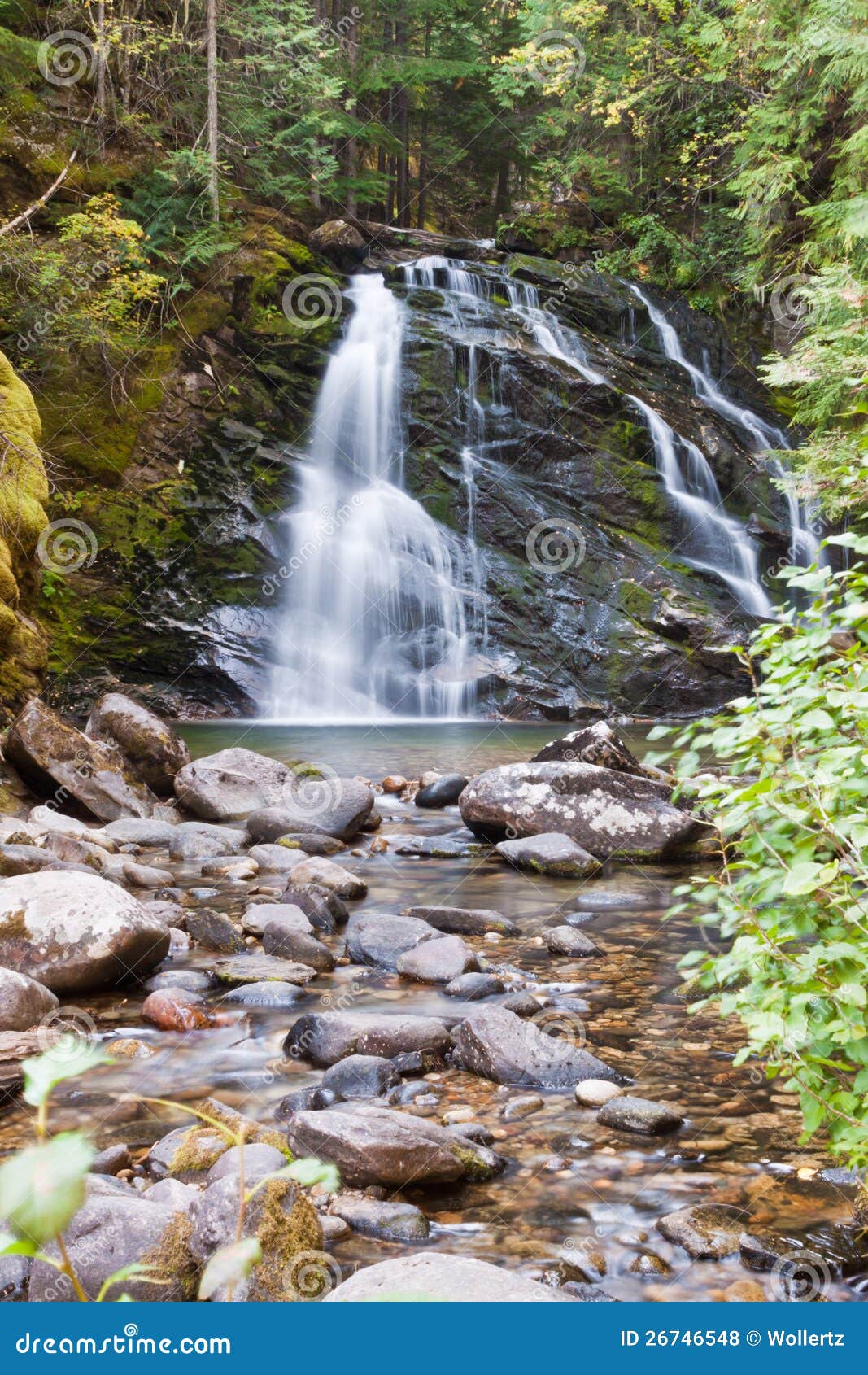 Peaceful waterfall stock photo. Image of calming, alpine - 26746548