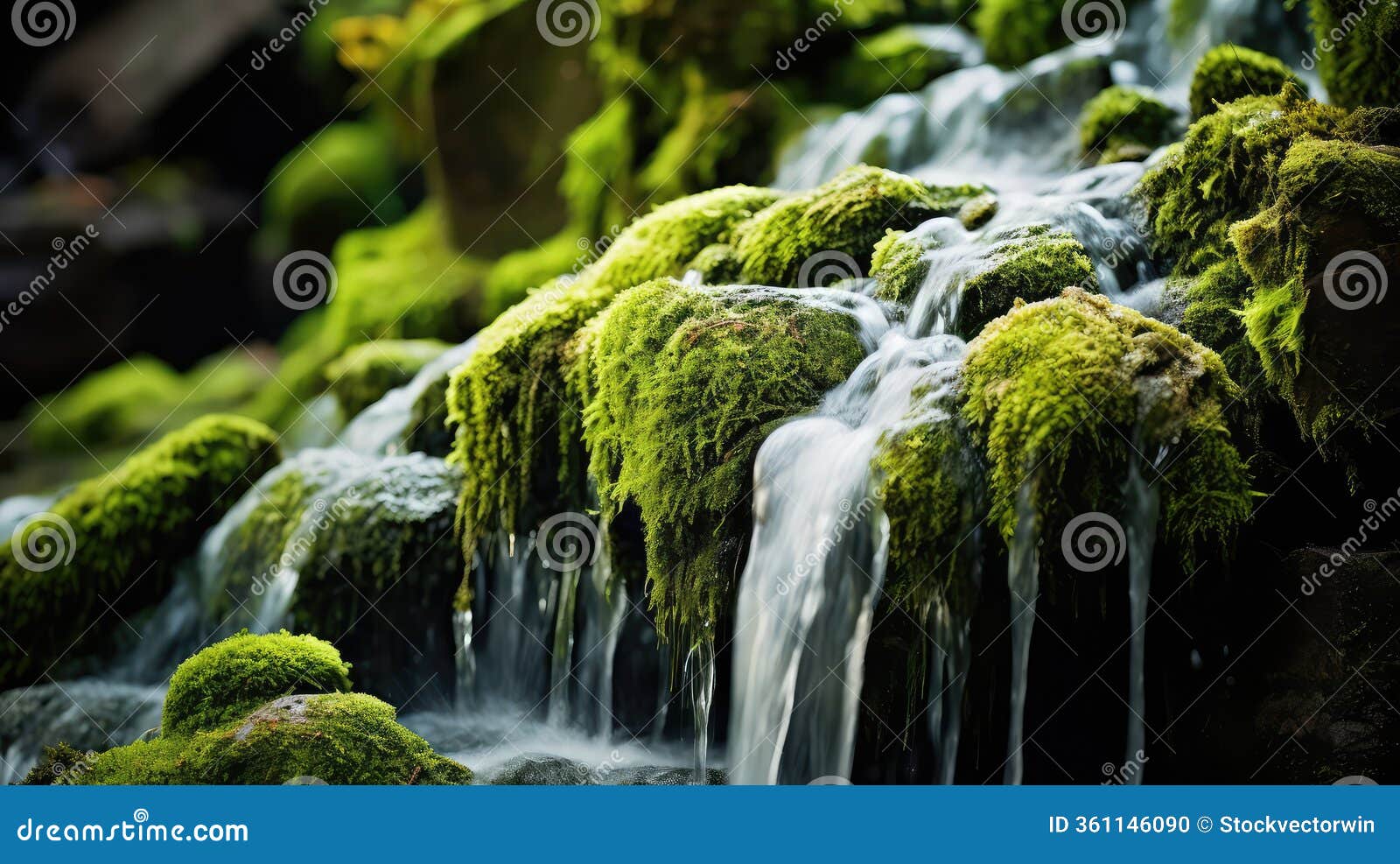 Peaceful Waterfall And Greenery In Natural Environment Royalty-Free ... Peaceful Waterfall And Greenery In Natural Environment Royalty-Free ...