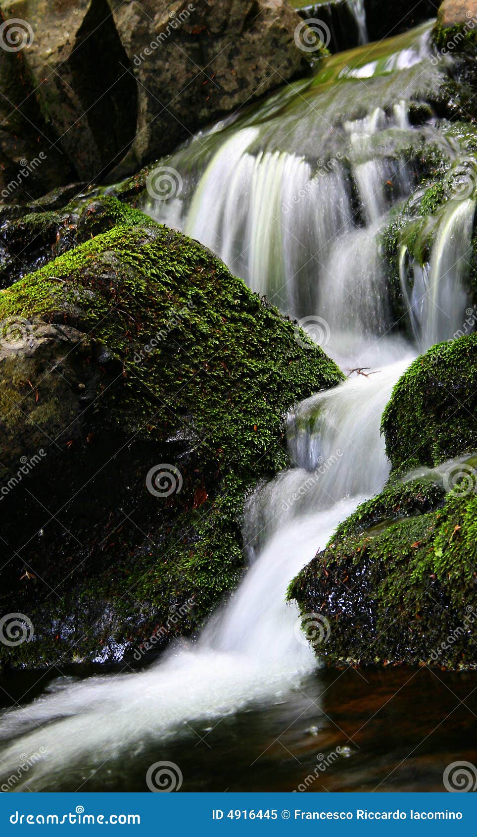 Peaceful waterfalls stock image. Image of moist, layered - 4916445