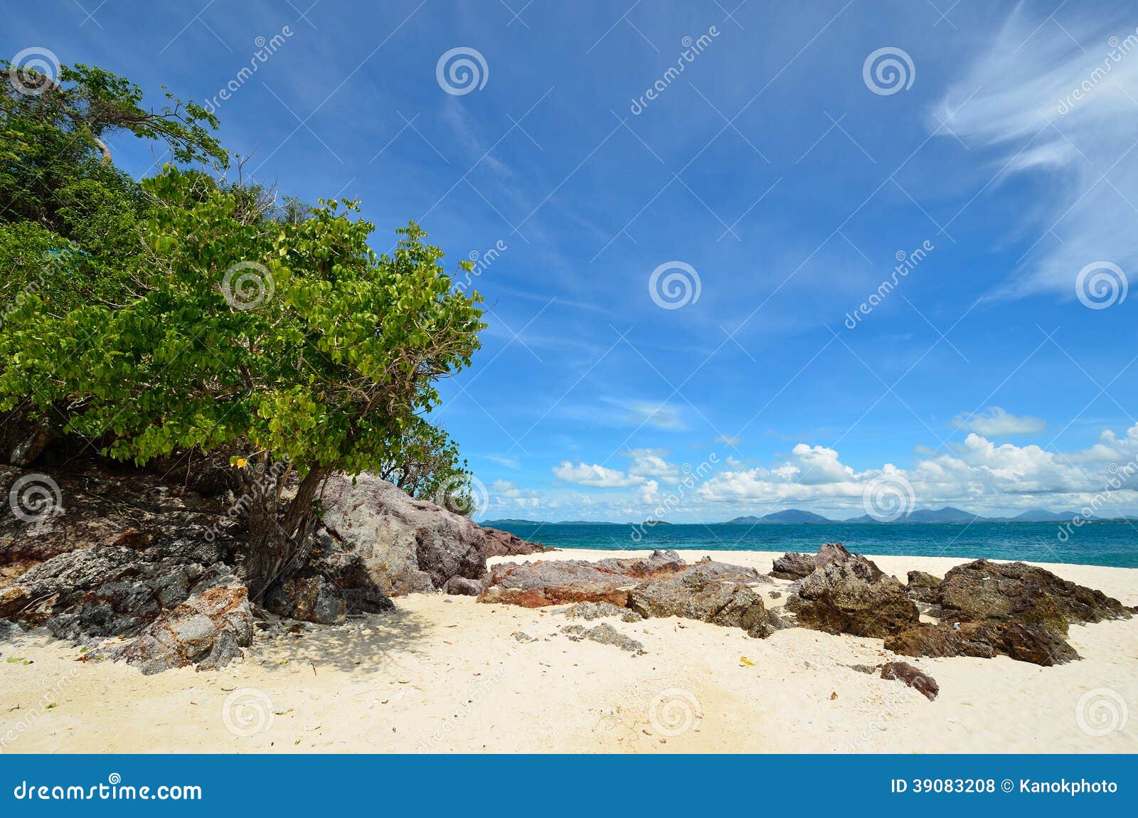 Peaceful White Sand Beach at Talu Island Stock Photo - Image of blue ...